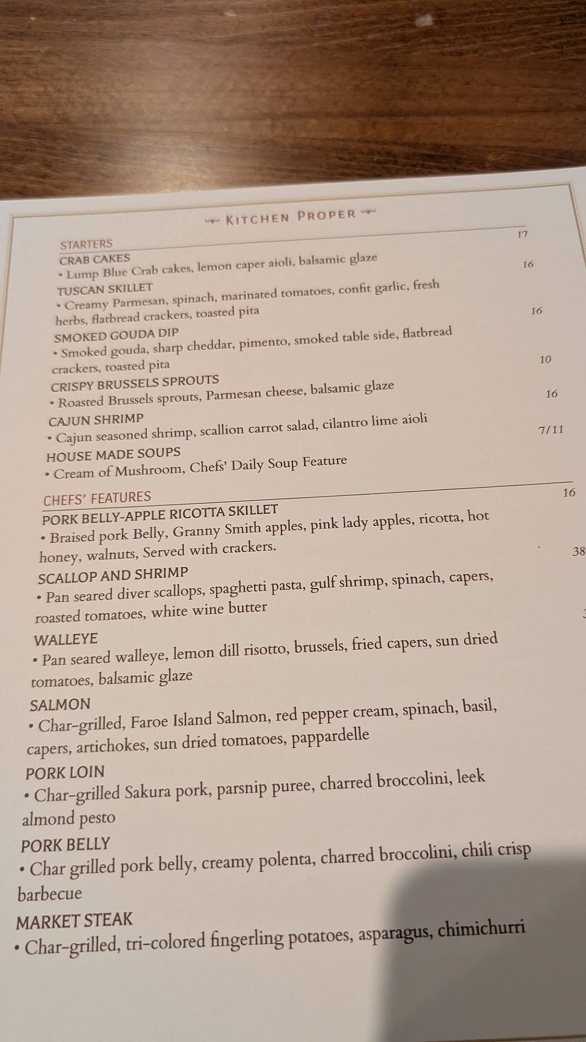 Menu at Kitchen Proper restaurant, Battle Creek