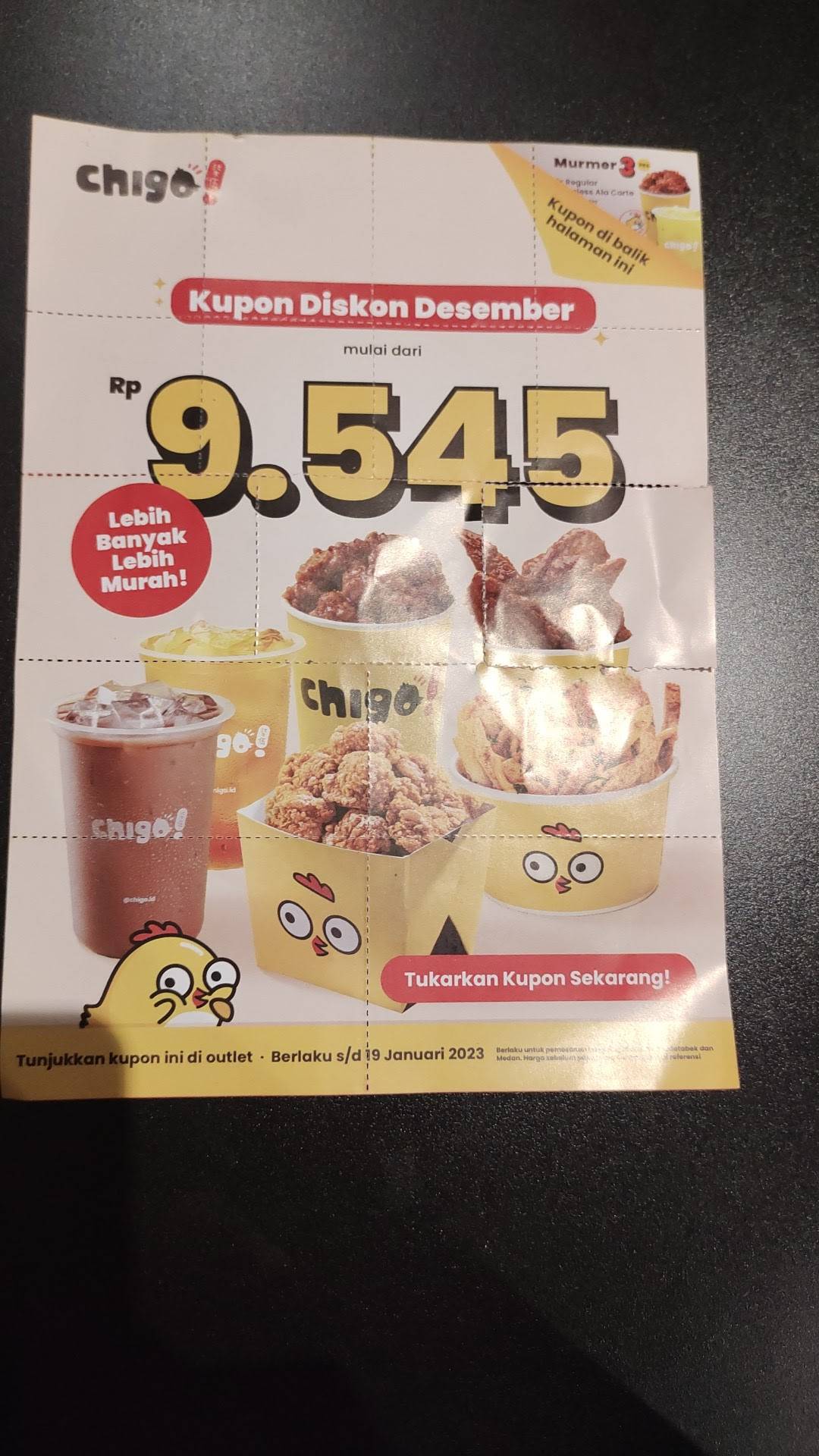 Menu at Kopi Kenangan x Chigo x Flip Burger - Ruko Moh Toha, Tangerang