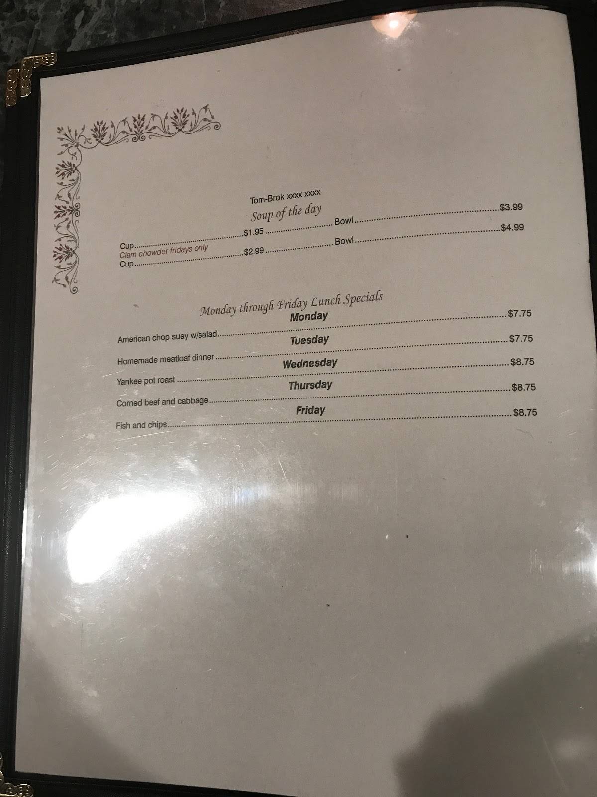 Menu at Kostas Cafe Breakfast And Lunch, Spencer