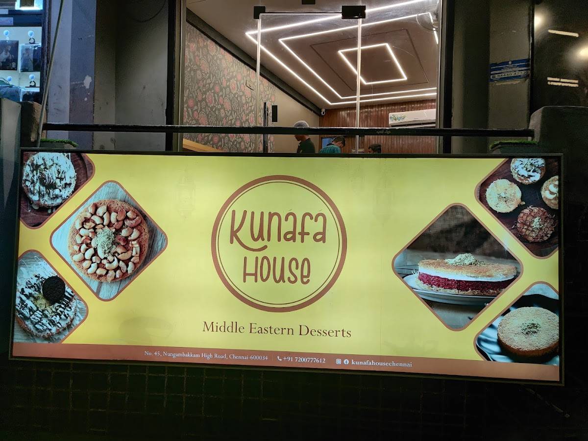 Menu at Kunafa House, Chennai, Uthamar Gandhi Rd