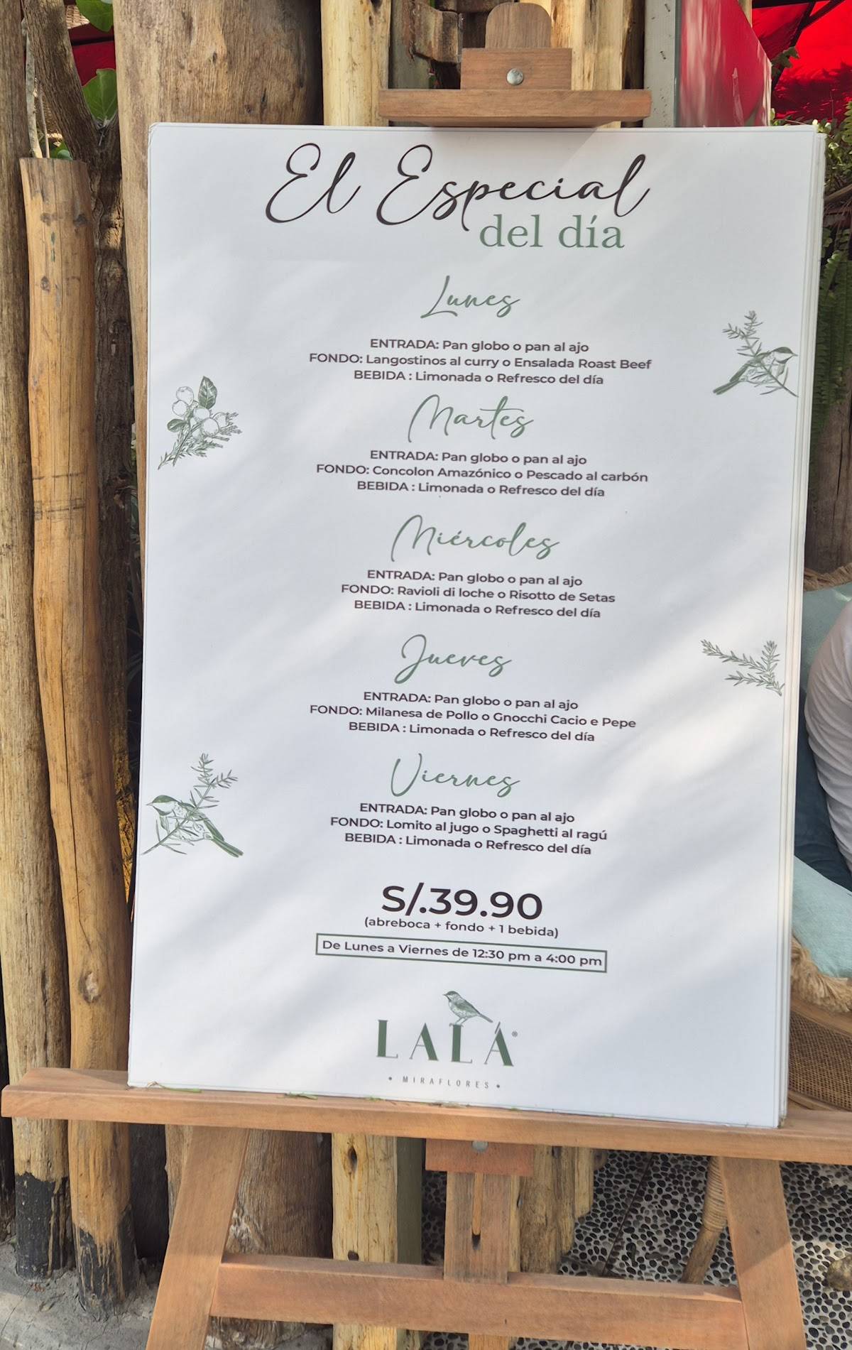 Carta del restaurante LALÁ MIRAFLORES, Miraflores, C. 2 del Mayo 701