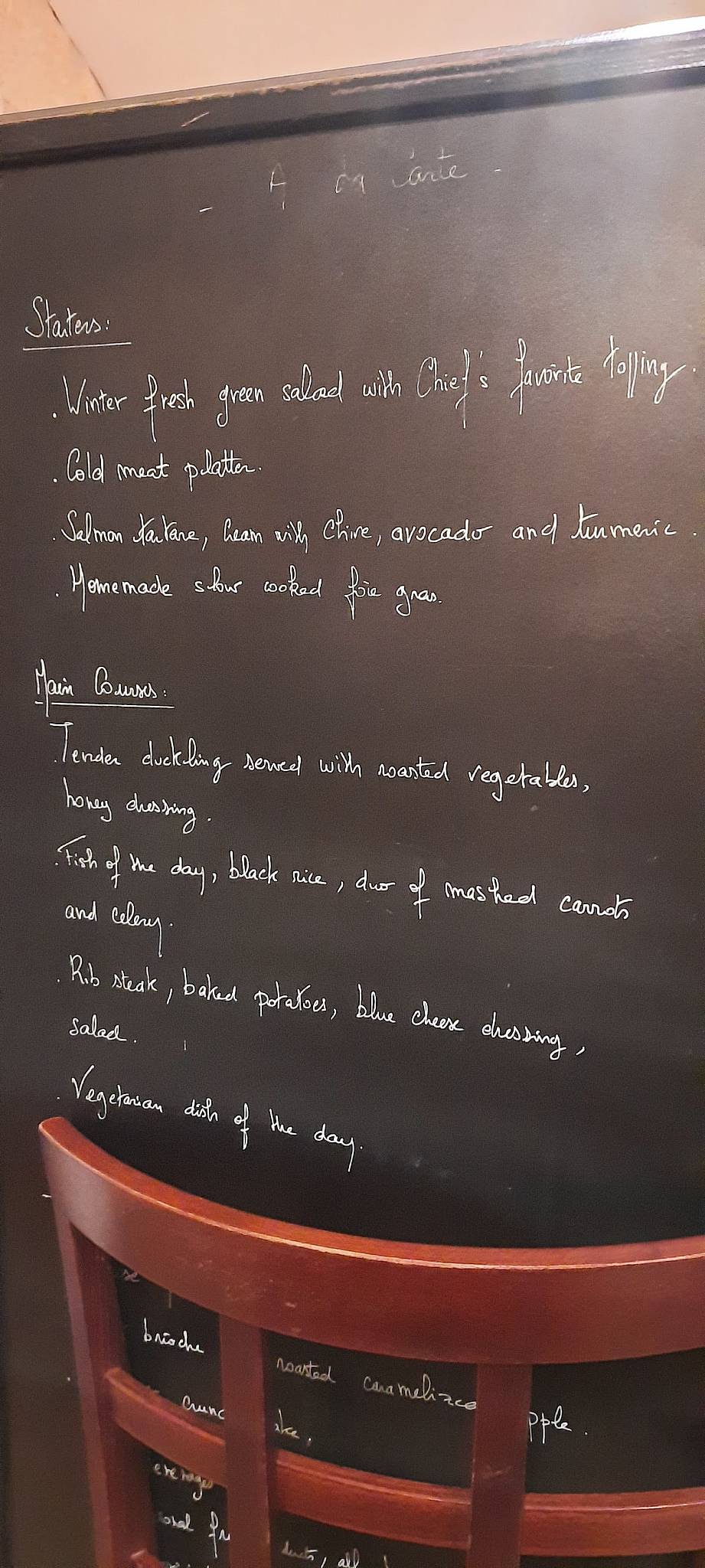 Menu au L'éclat de la roche restaurant, Pontoise, 30 Rue de la Roche