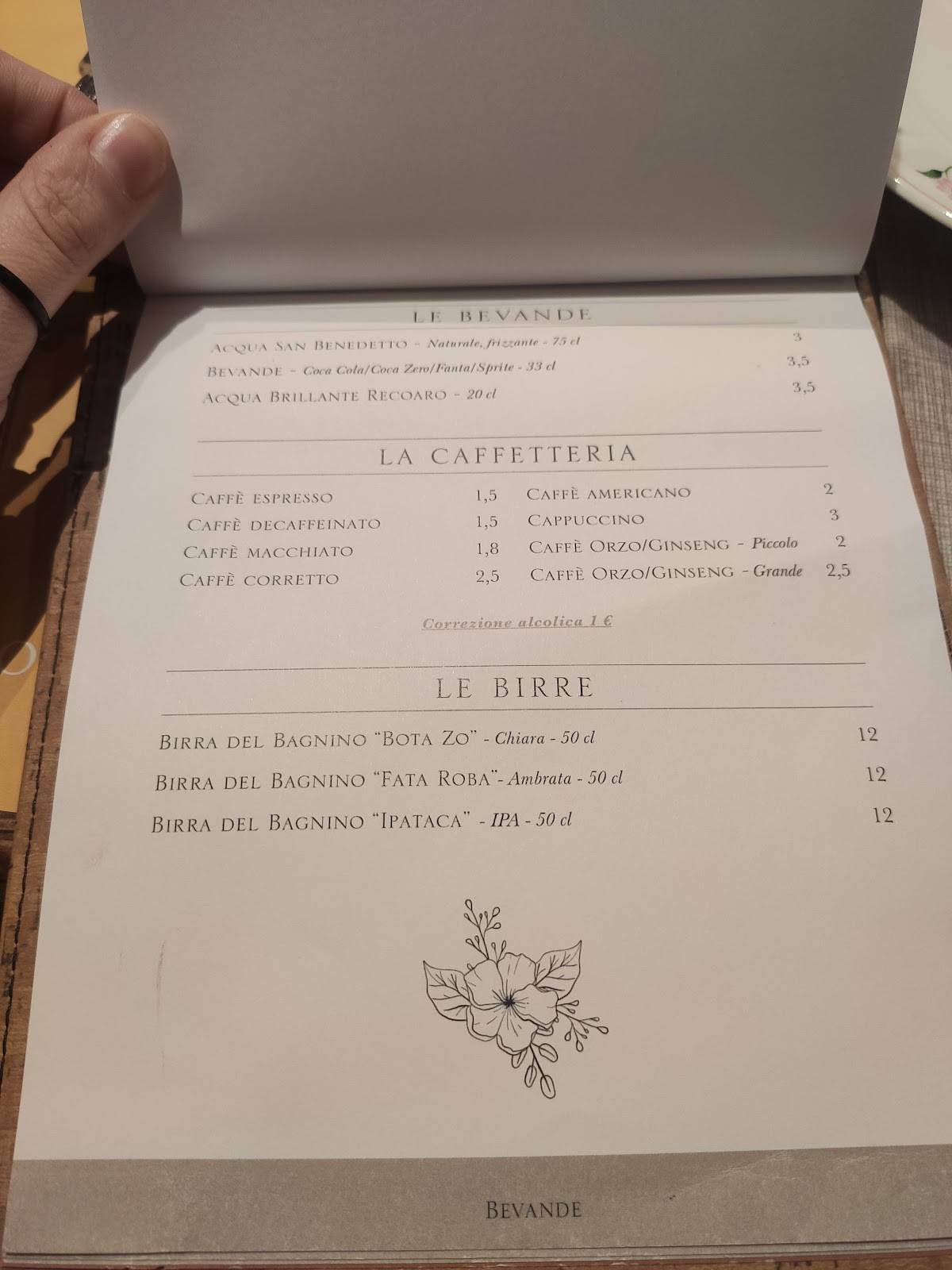 Menu da La Esse Romagnola ristorante, Milano