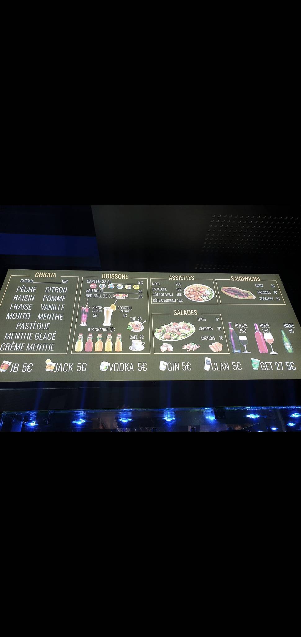 Menu au La Gazelle D'or Salon De Thé Chicha & Resto restaurant, Lyon