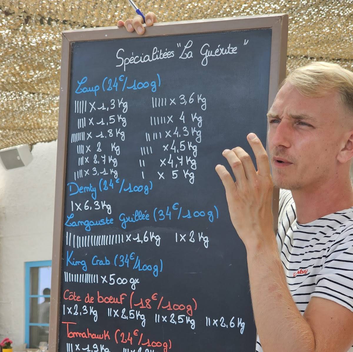 Menu at La Guérite - Cannes restaurant, Cannes, Cannes - Île Sainte ...