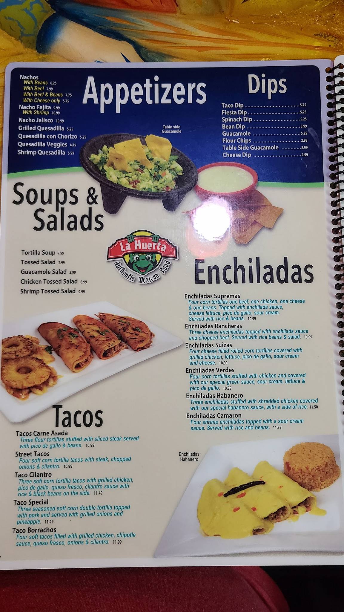 Menu at La Huerta Mexican Restaurant, Russellville, E Main St