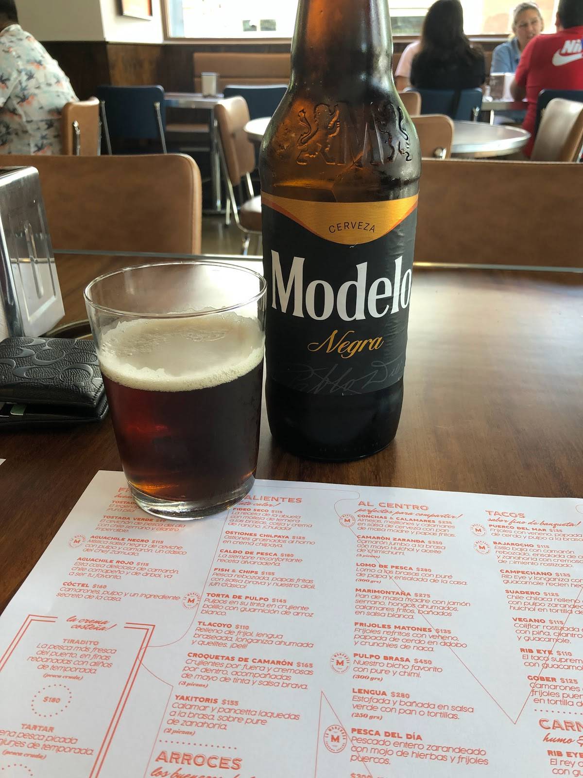 Carta del restaurante La Monchosa, Veracruz
