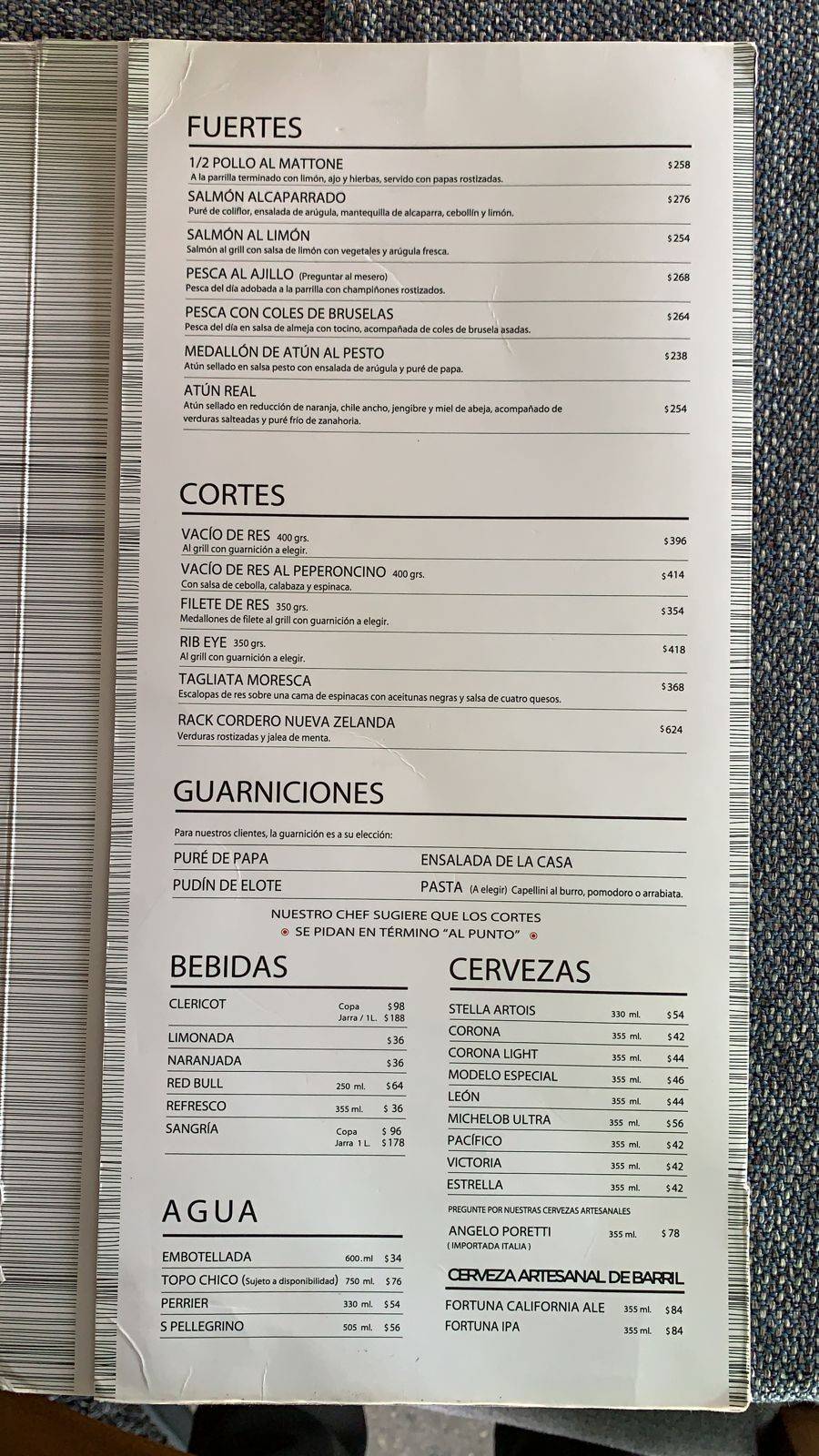 Carta del restaurante La Moresca Lopez Cotilla, Guadalajara, Av. Lopez ...