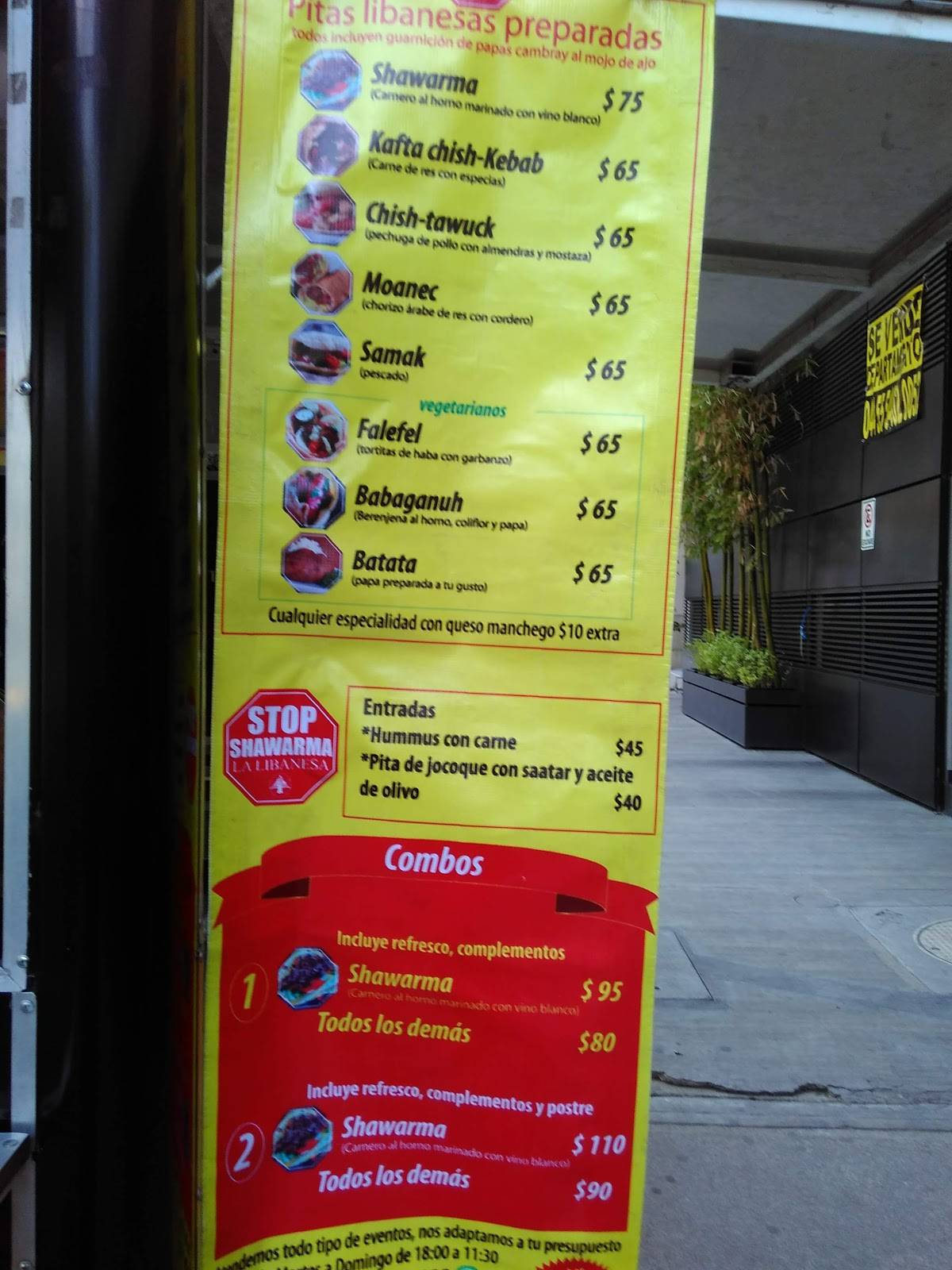 Carta del restaurante La Nueva Libanesa, Ciudad del México, C. Dr. José ...