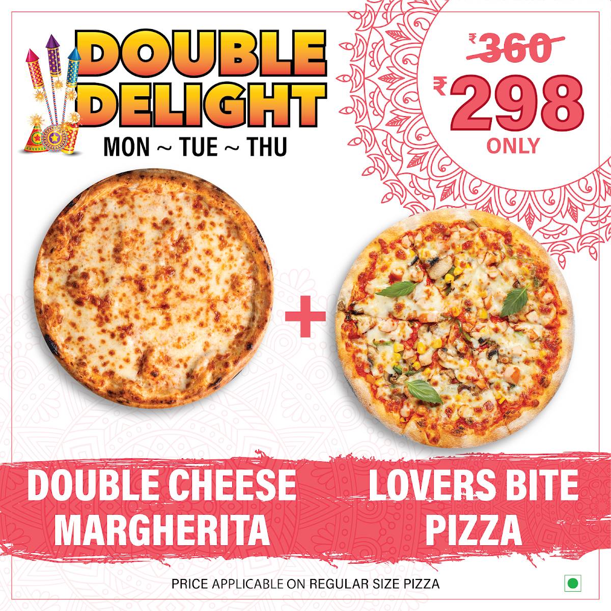 Menu at La Pino’z Pizza, A V Road, Anand