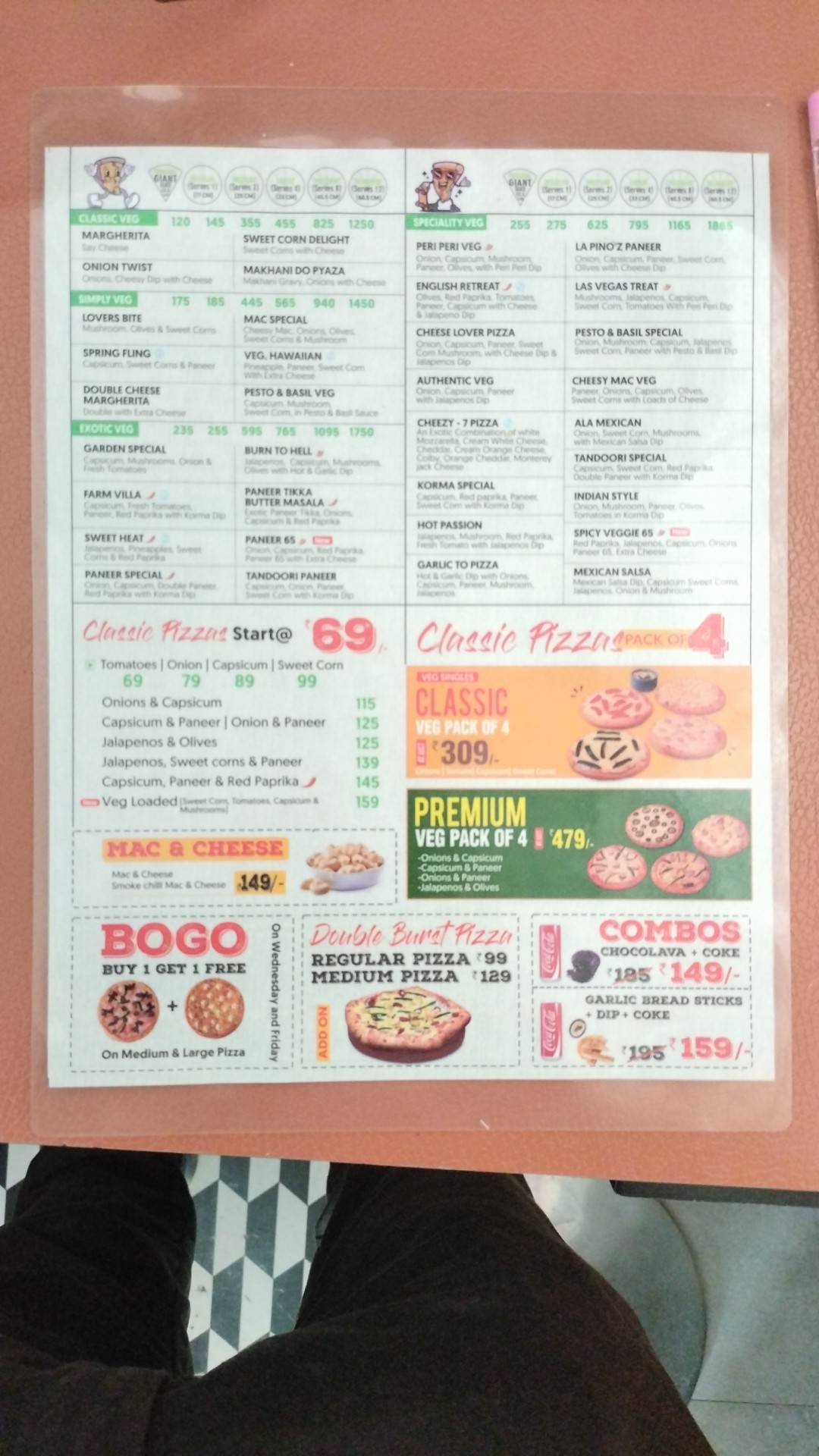 Menu at La Pino'z Pizza - The Statue of Unity SOU La Pino'z Pizza near ...
