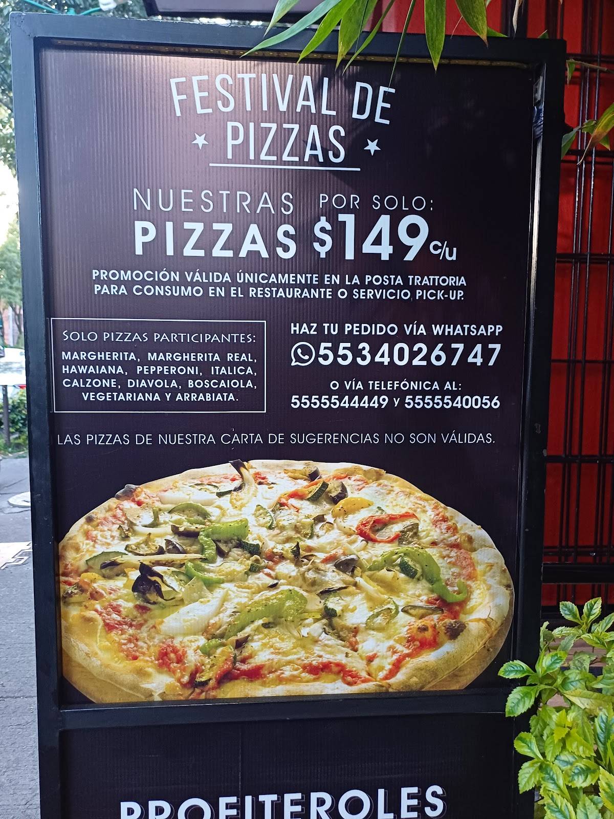 Carta del restaurante La Posta Trattoria, Ciudad del México, Av. Miguel ...