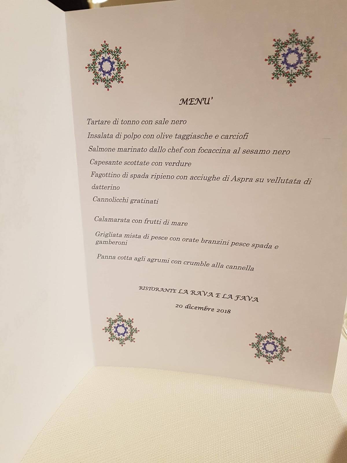 Menu da La Rava E La Fava ristorante, Ivrea, Corso Vercelli