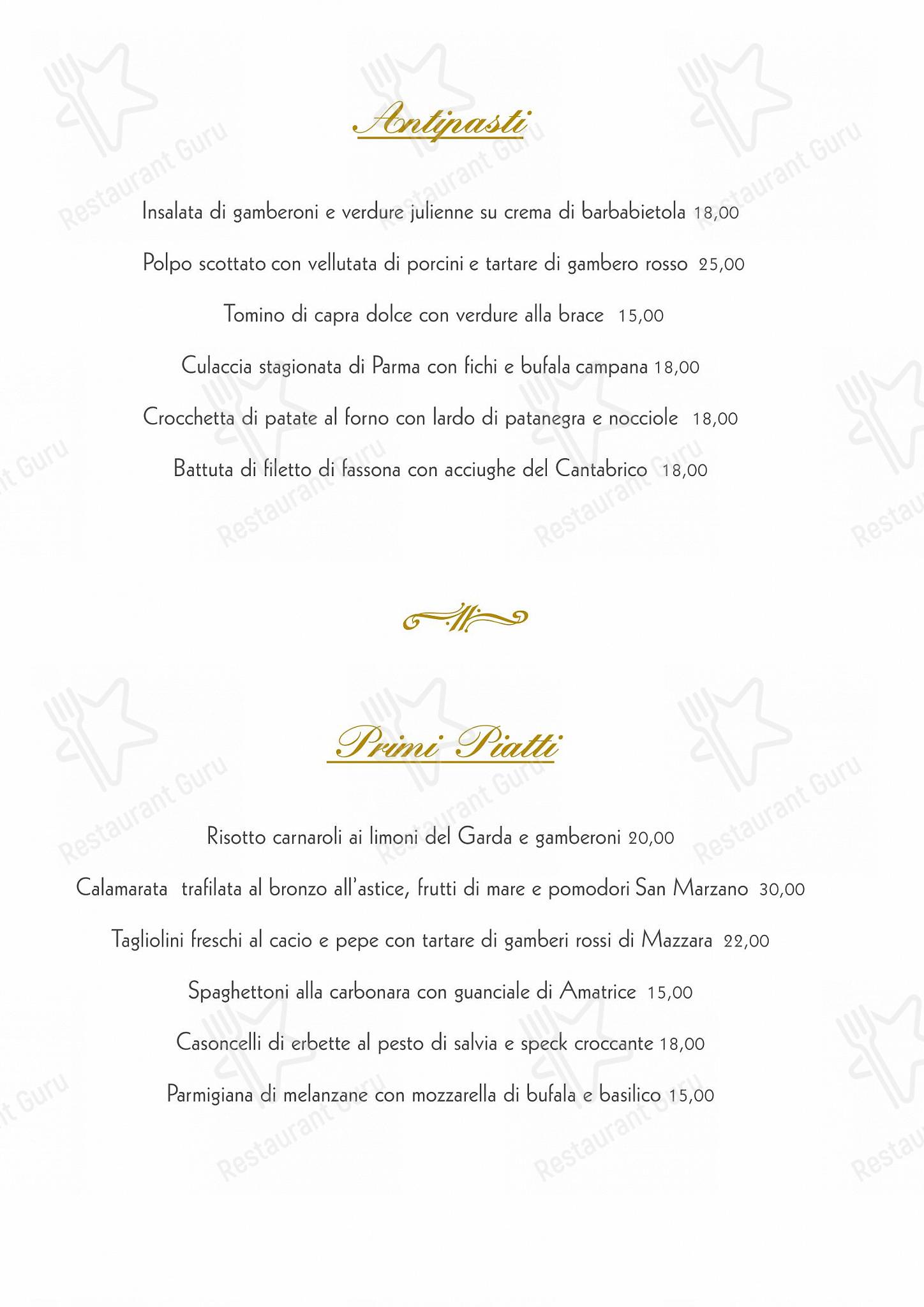 Menu da La Sosta ristorante, Brescia, Via San Martino Della Battaglia