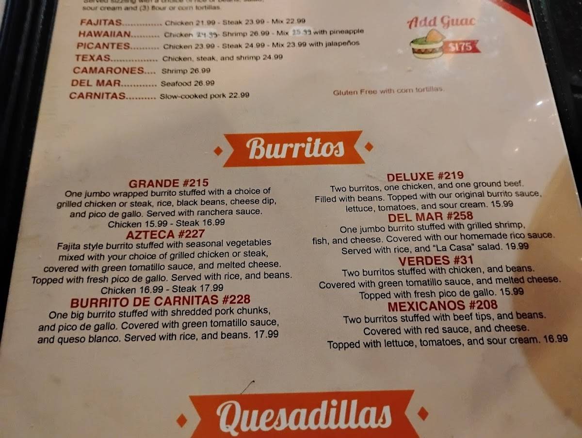 Menu at La Tonalteca - Scranton PA restaurant, Dickson City, 46 Viewmont Dr
