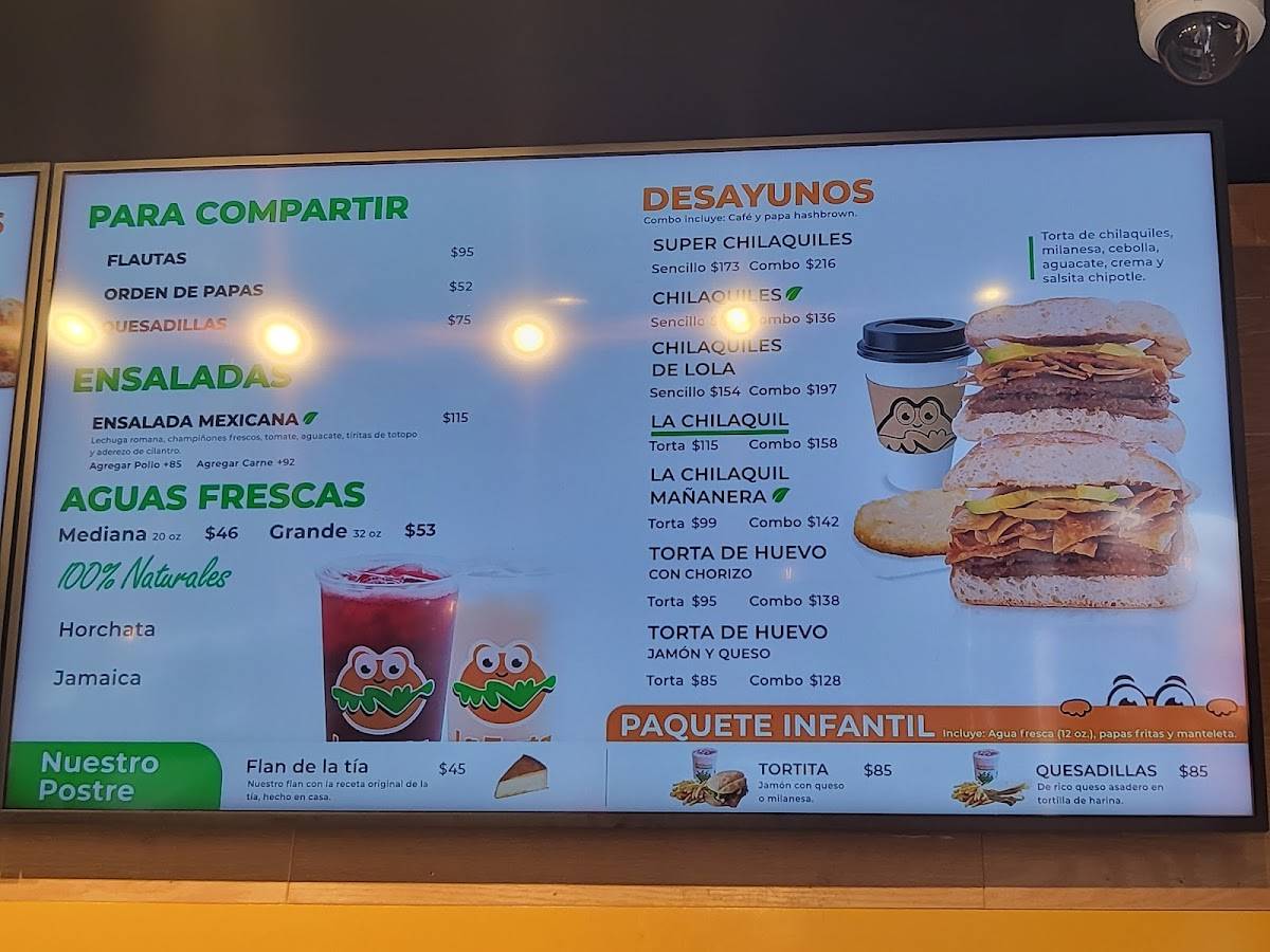 Carta del restaurante La Torta Plaza, Tijuana, Blvd. Salinas 10889