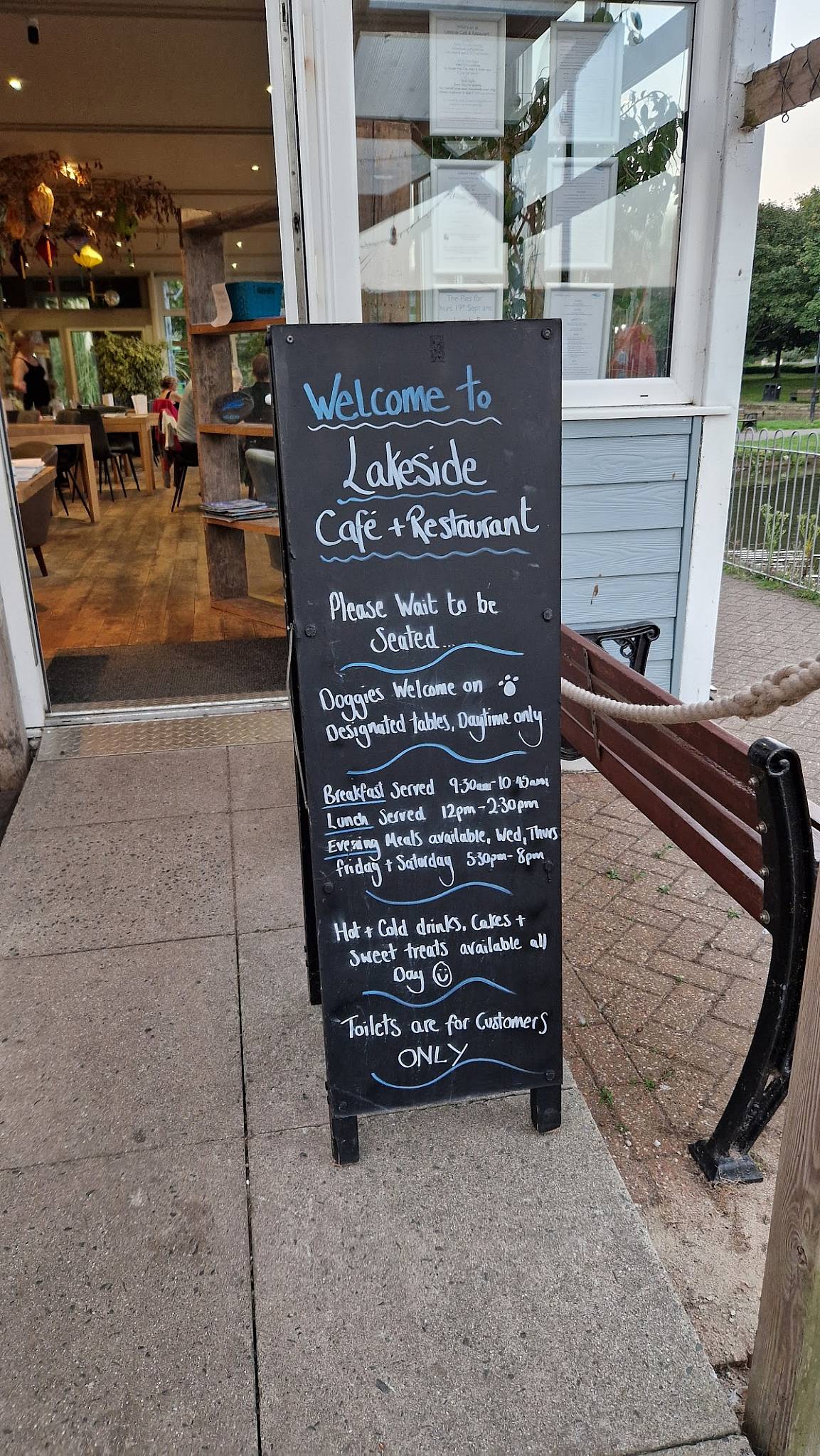Menu at Lakeside Cafe, Newquay