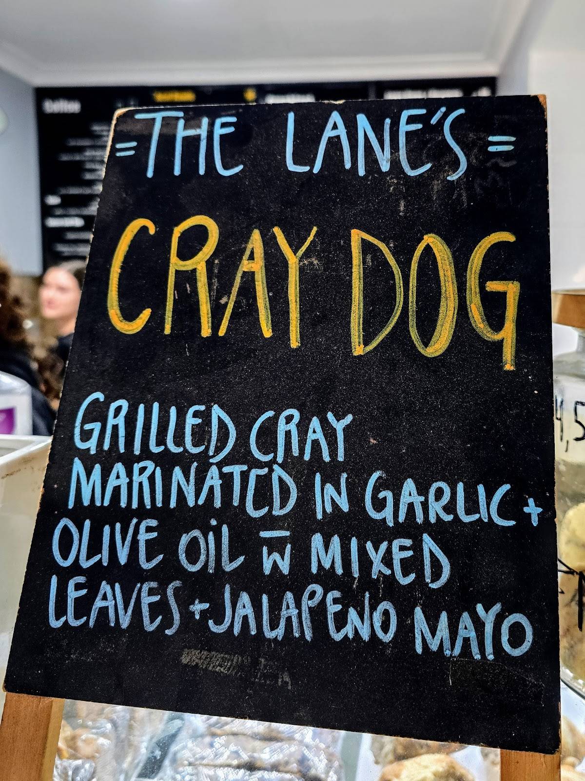 Menu at Lane Cafe Rottnest, Rottnest Island