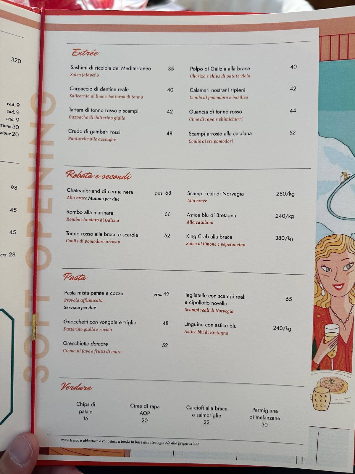 Menu da Langosteria, San Maurizio