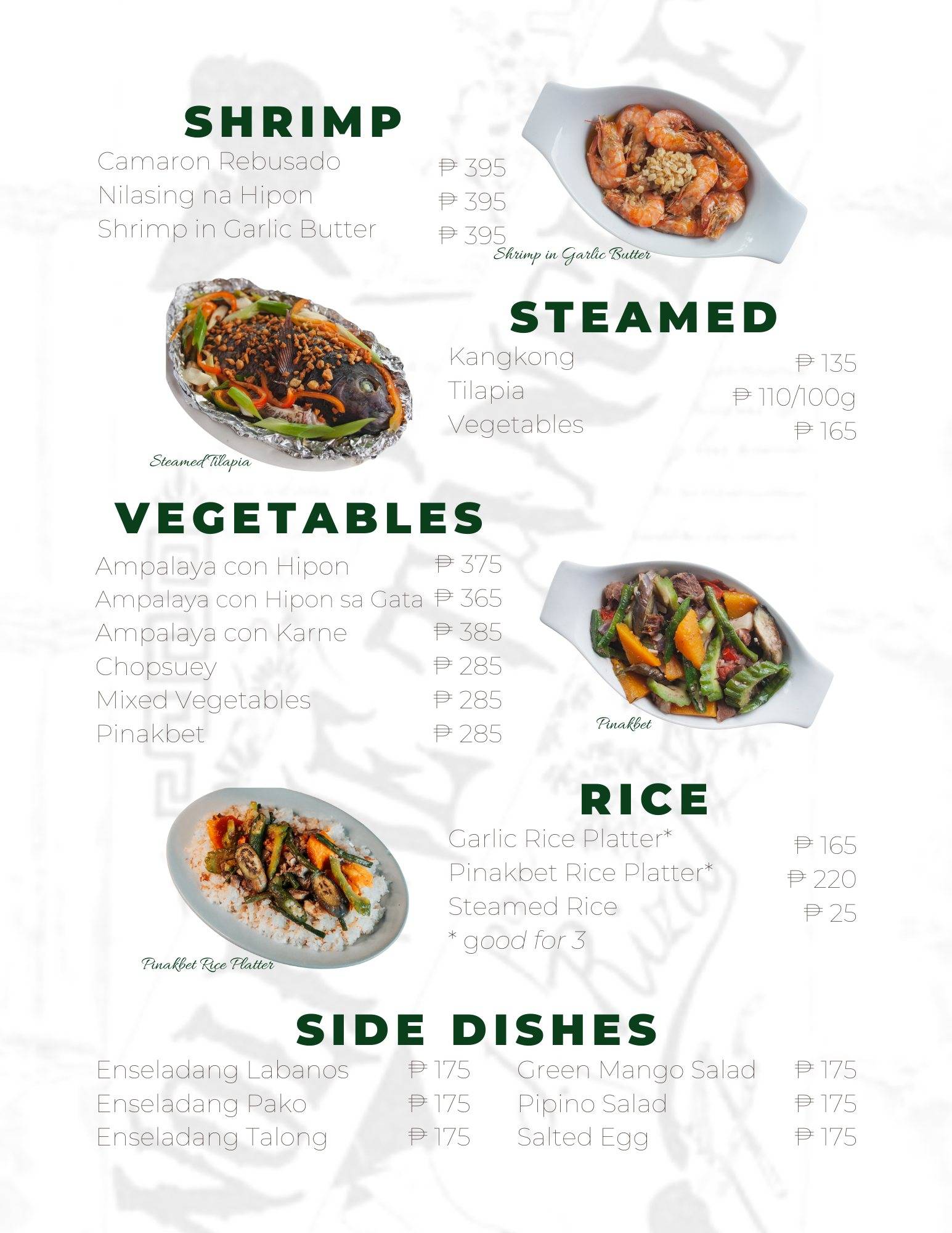 Menu at Laong Laan Bar and Restaurant, Calamba