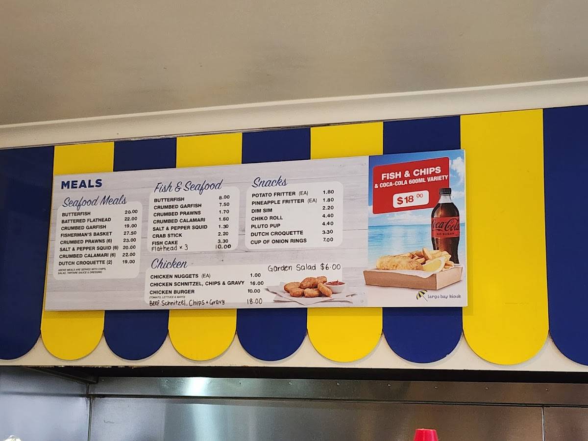 Menu at Largs Bay Kiosk fast food, Largs Bay