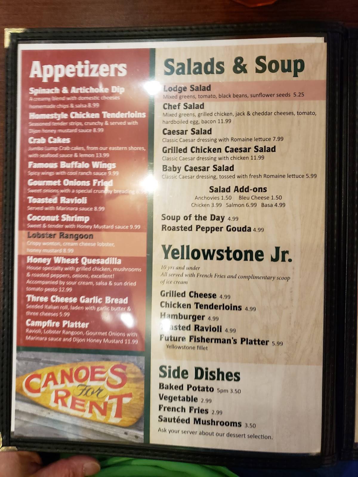 Menu at Lazy River Grill restaurant, Manchester