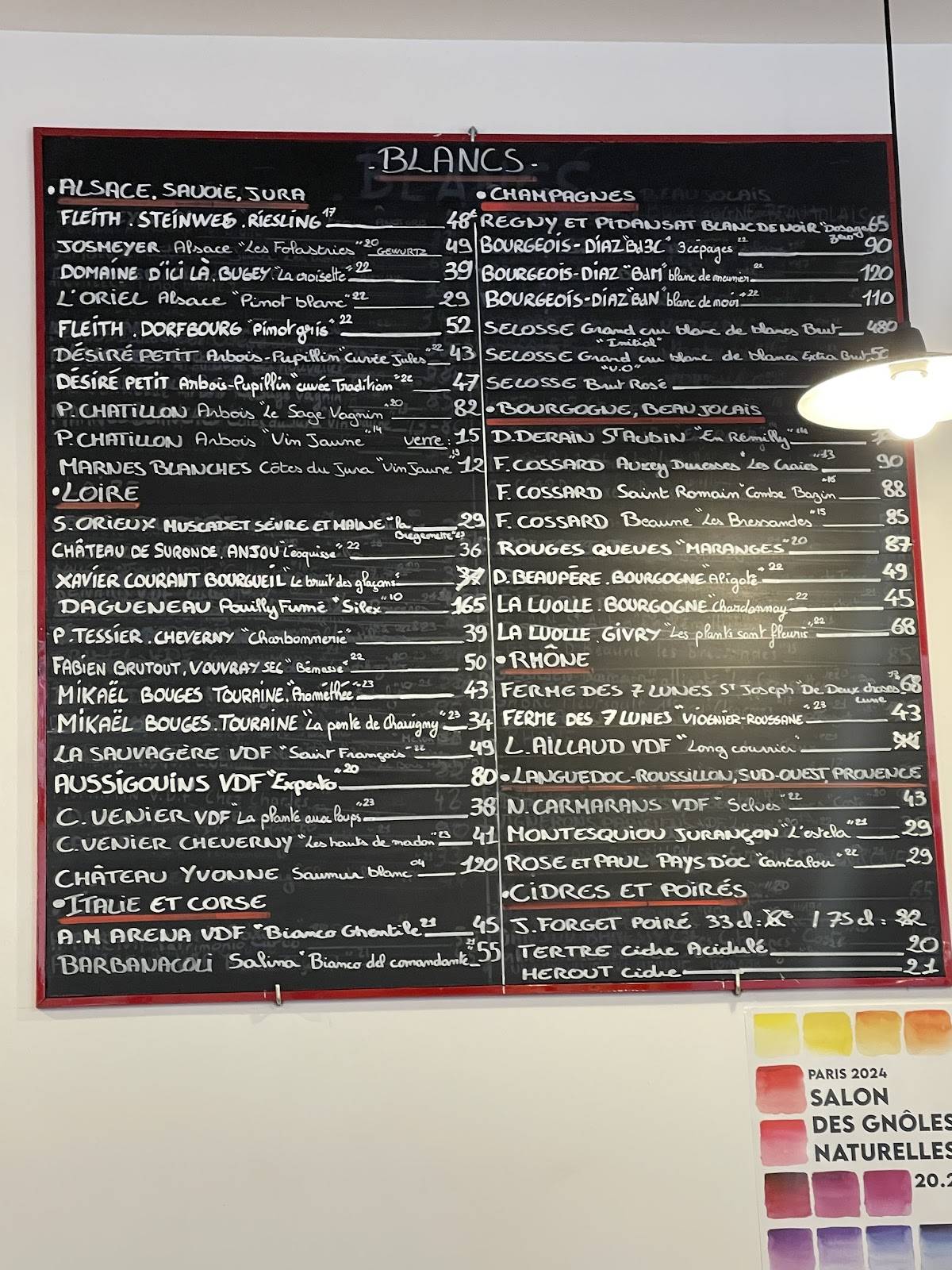 Menu au Le Beaucé restaurant, Paris