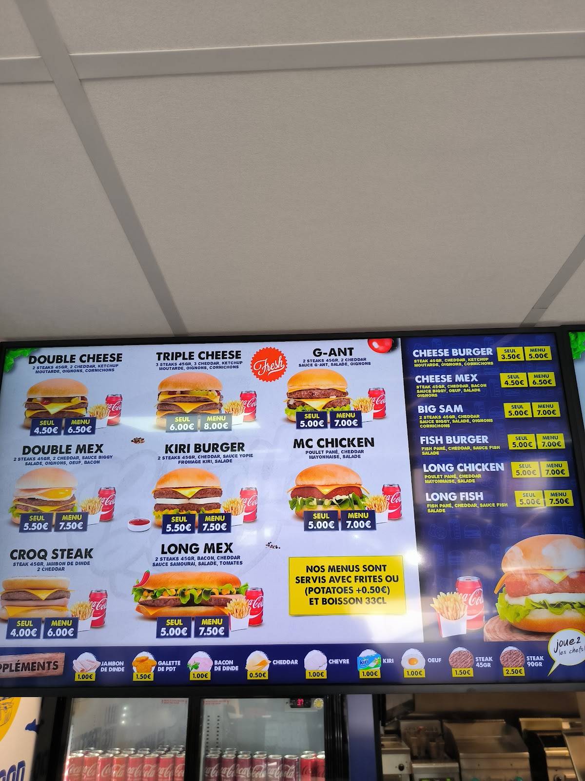 Menu at Le Biggy restaurant, Amiens