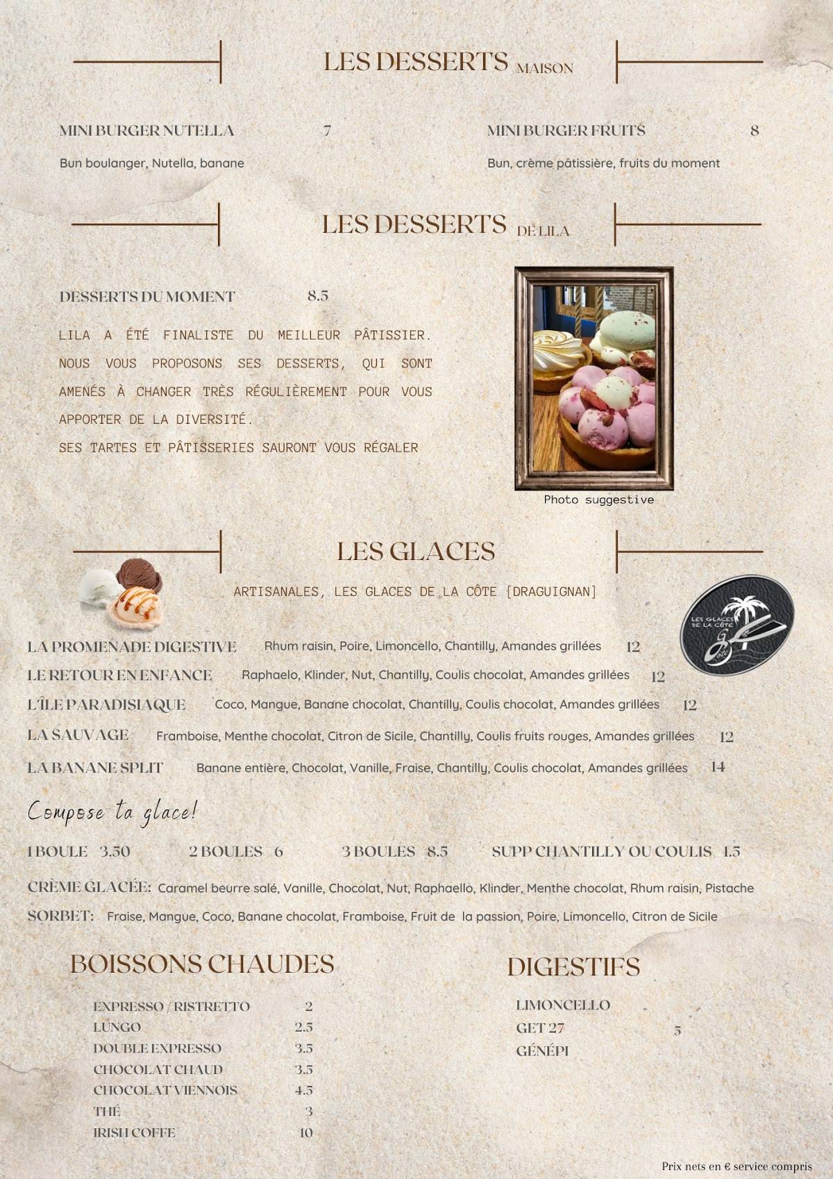 Menu at Le Burger Gourmet Fréjus - ''Burgers français, et frais ...