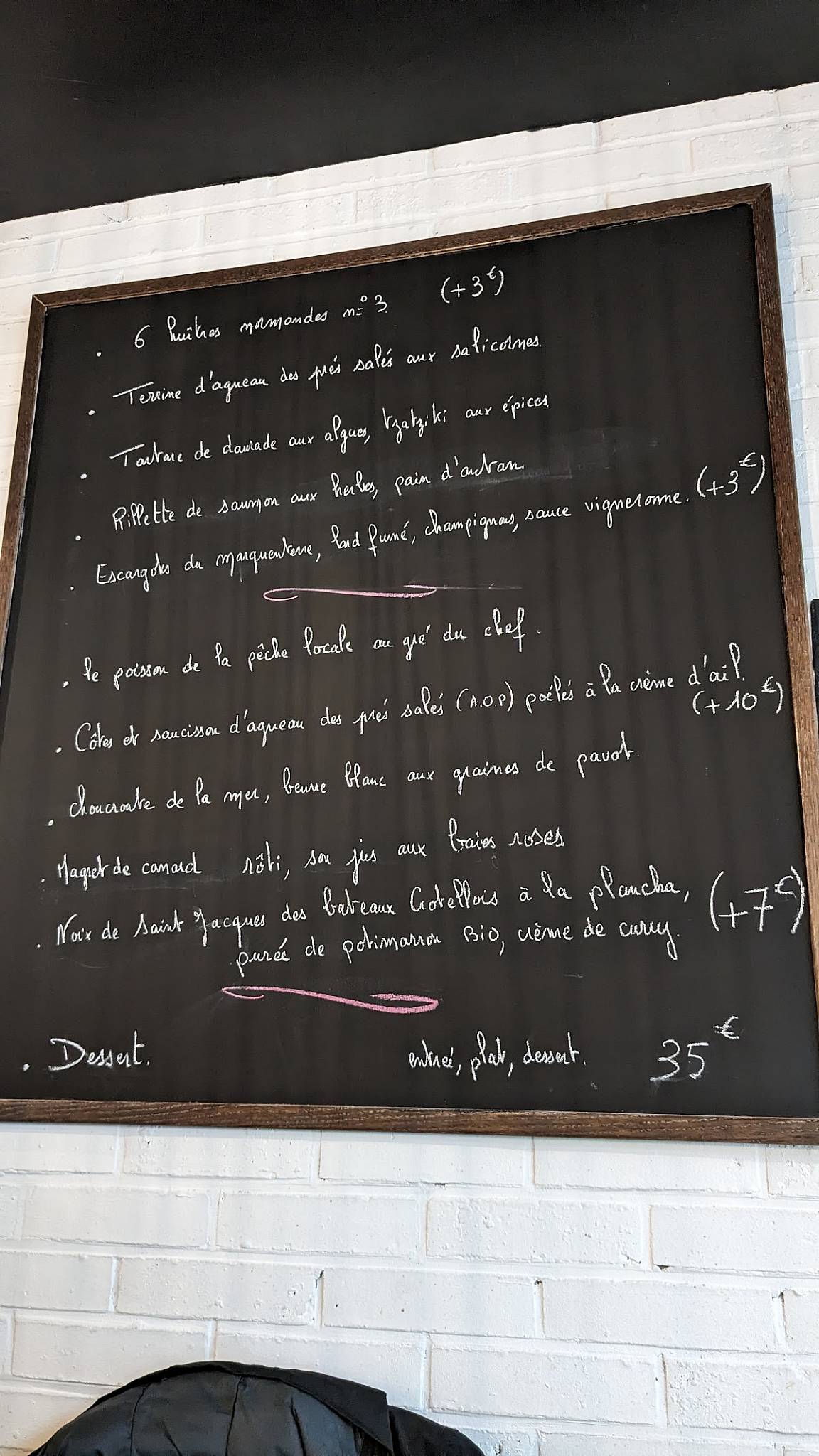 Menu au Le Carré Gourmand restaurant, Le Crotoy
