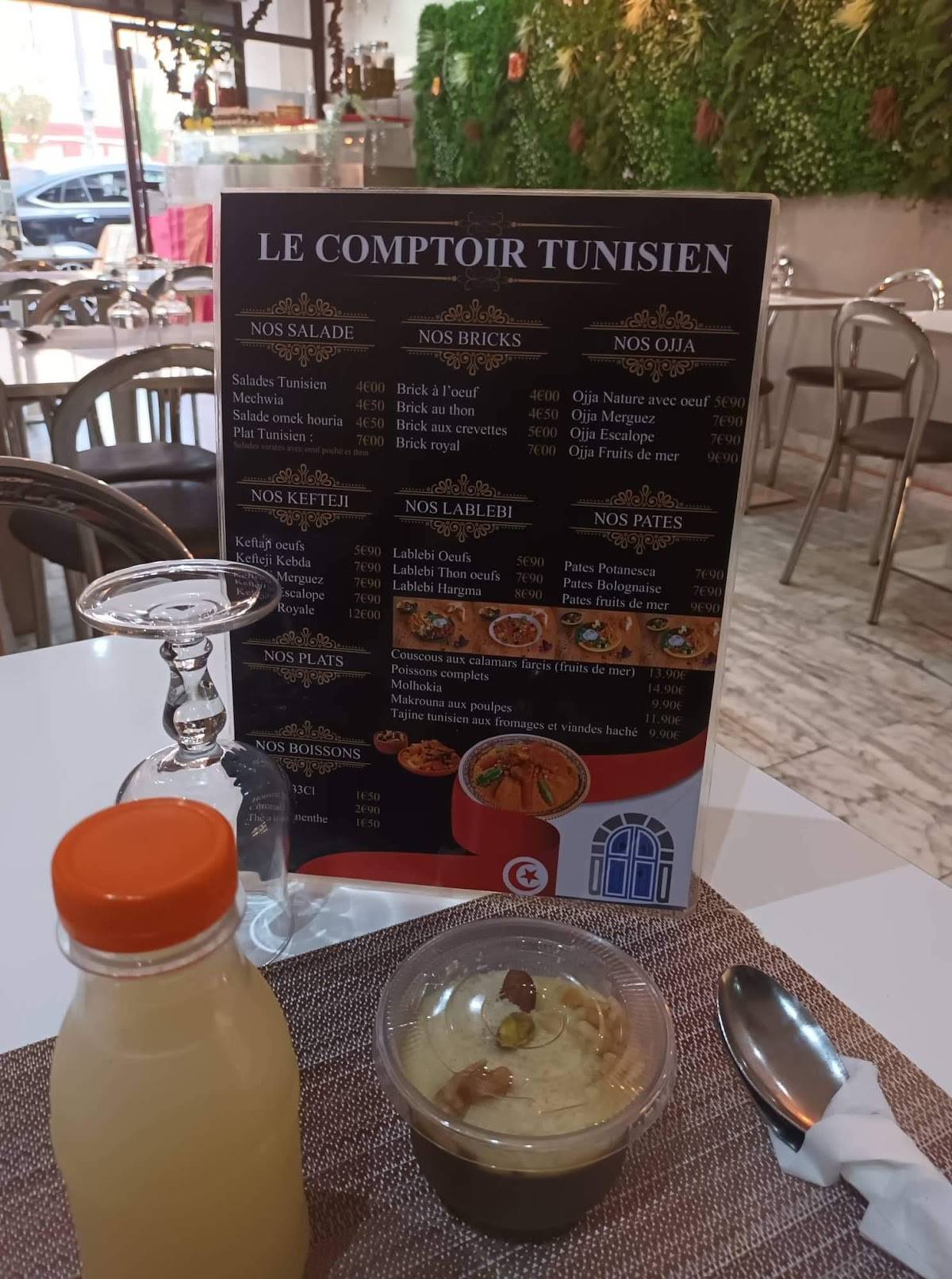 Menu au Le Comptoir Tunisien restaurant, Marseille
