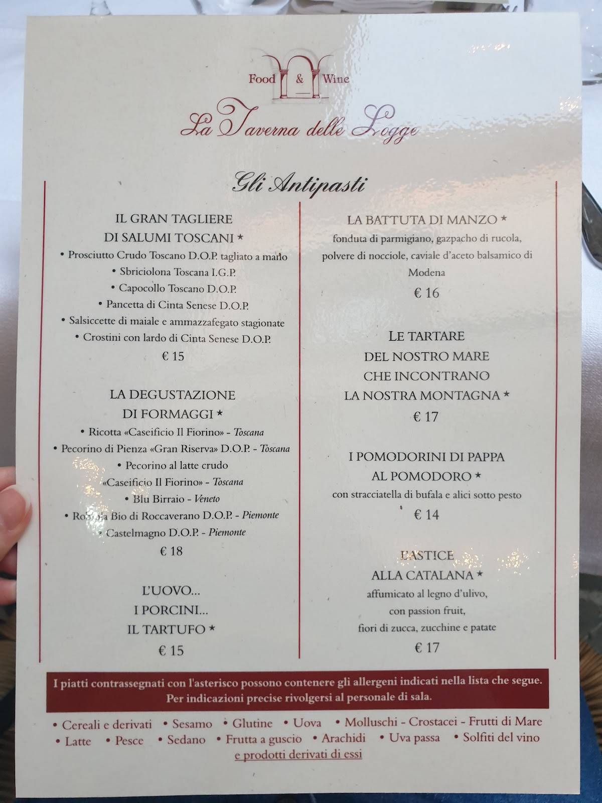 Menu da Le Logge - Il Borgo ristorante, Poggioferro