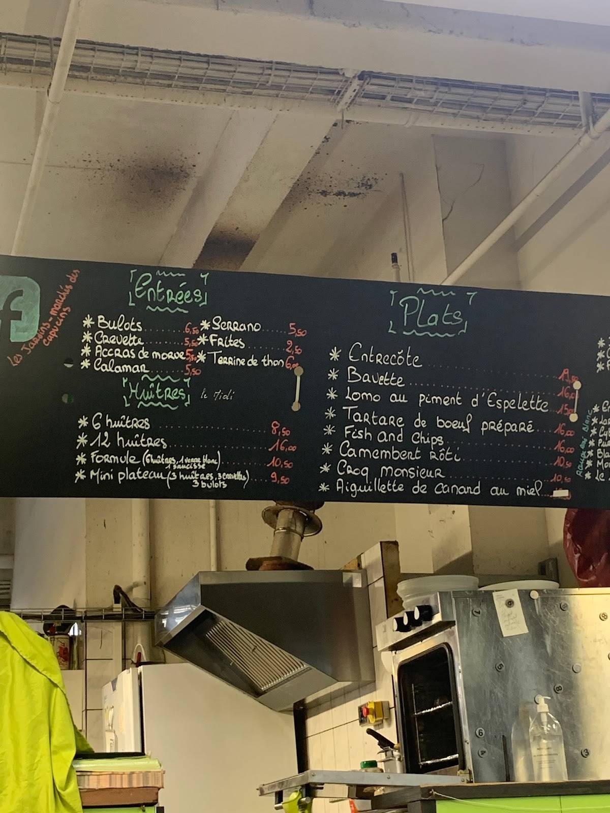 Menu au Le Saint'é pub et bar, Saint-Émilion