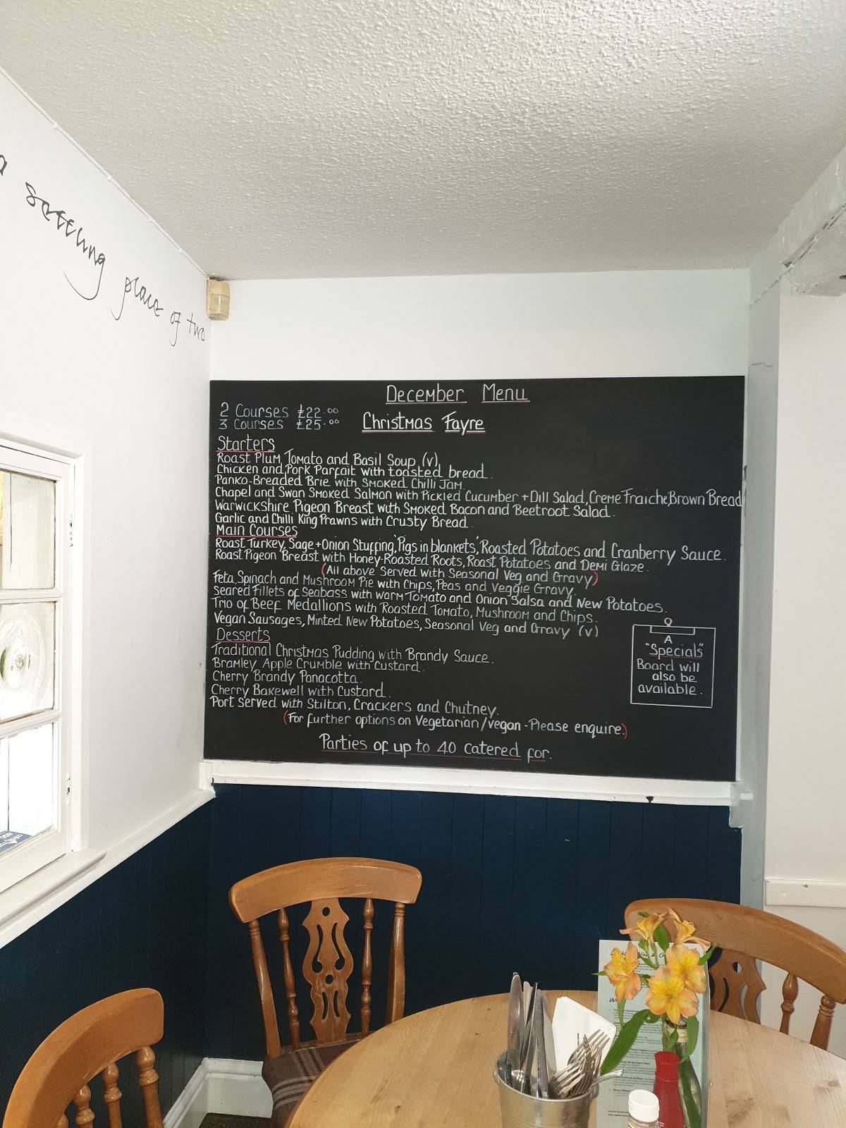 Carta del pub y bar The Anchor Inn, Warwick