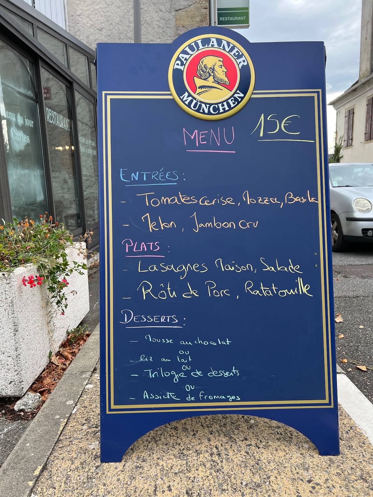 Menu at Les Saveurs de Gaïa restaurant, Lagor
