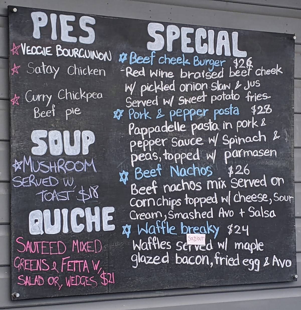 Menu at Lily's Pad Cafe, Leura