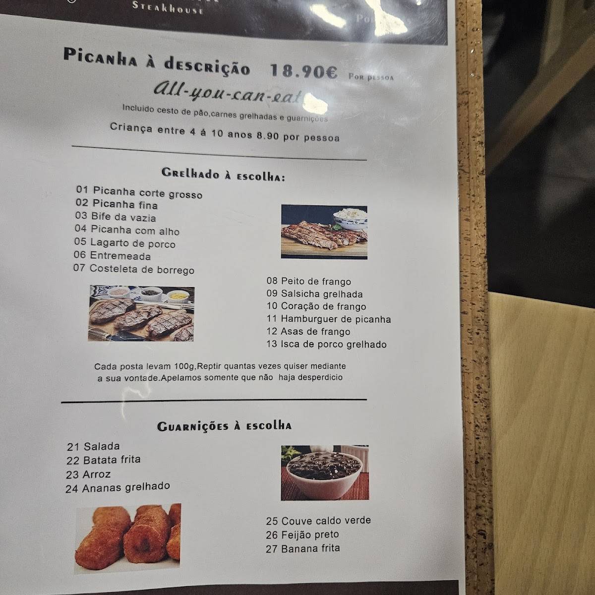 Menu em Only Grill Steakhouse Entrecampos, Lisboa, Avenida 5 de Outubro ...
