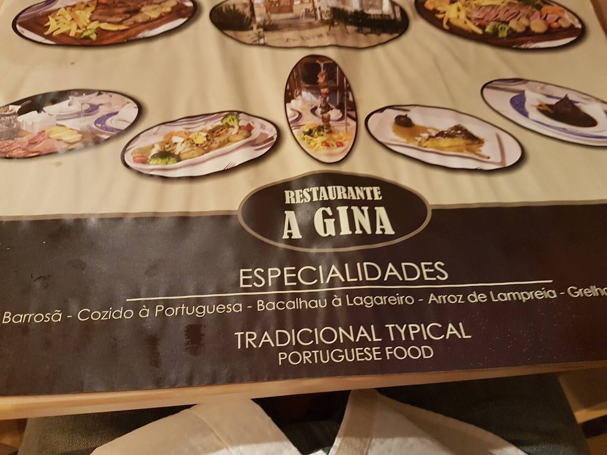 Menu at Restaurante A Gina, Lisbon