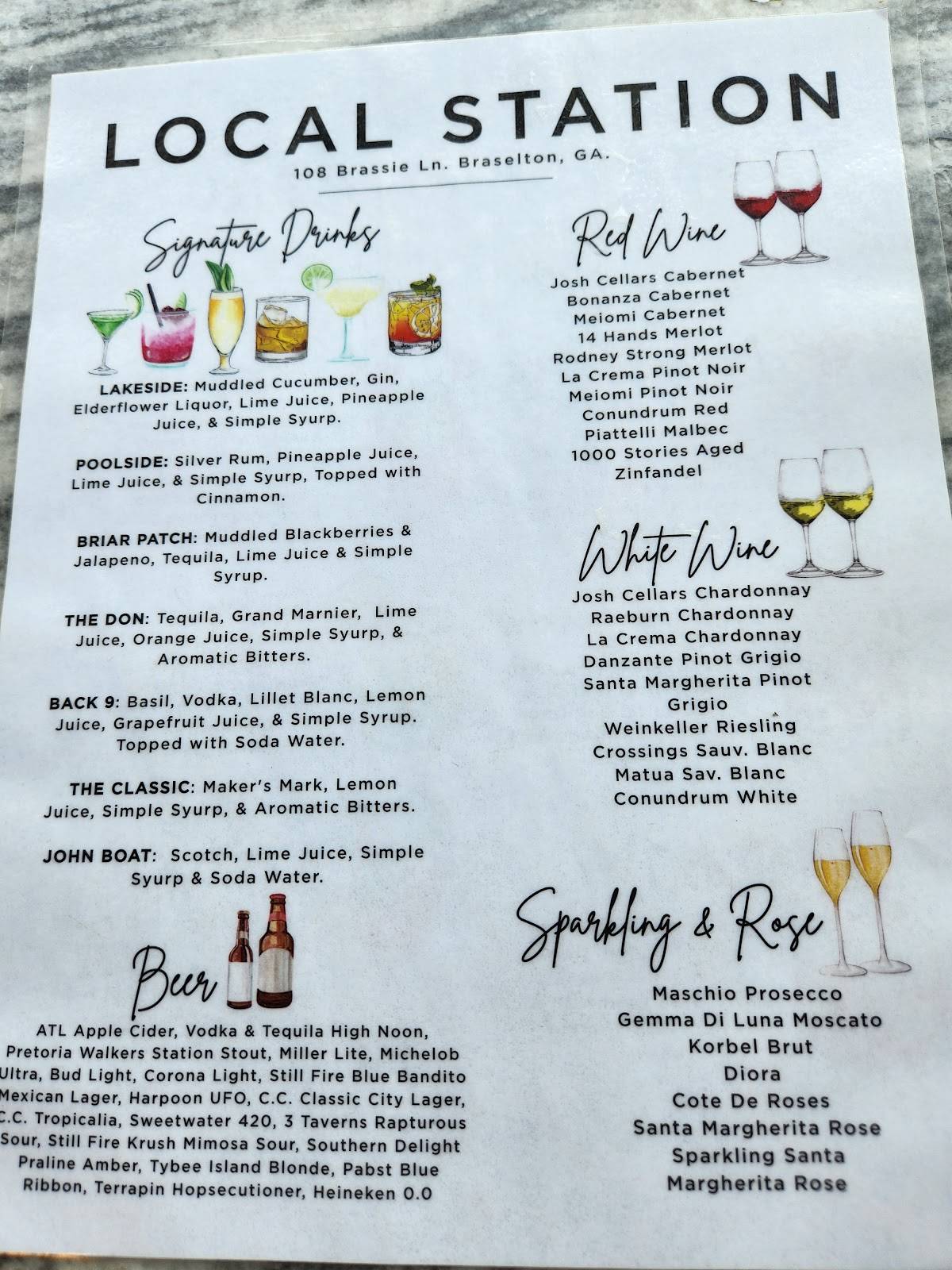 Menu at Local Station pub & bar, Braselton