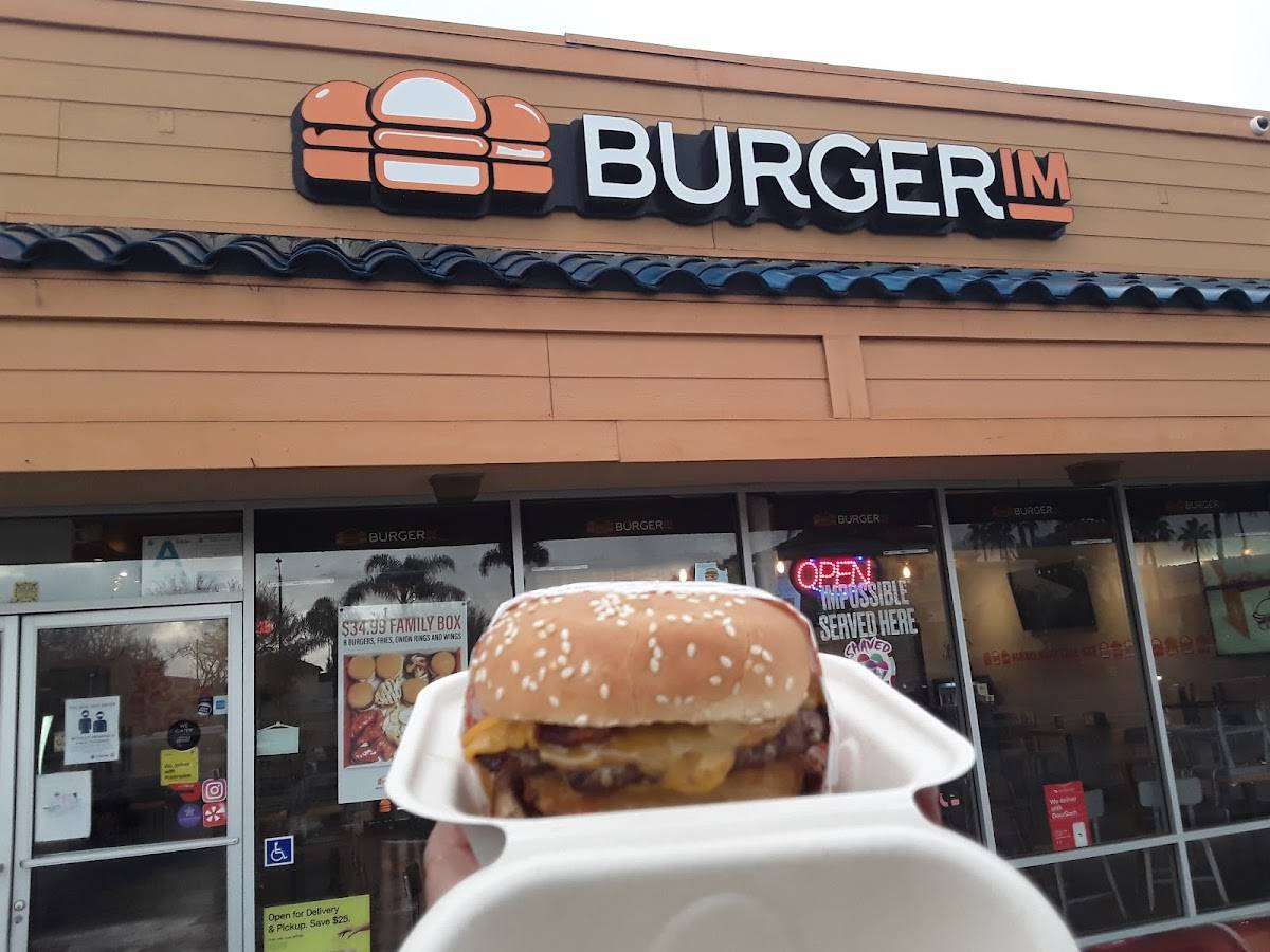 Menu at Burgerim restaurant, Torrance, Crenshaw Blvd