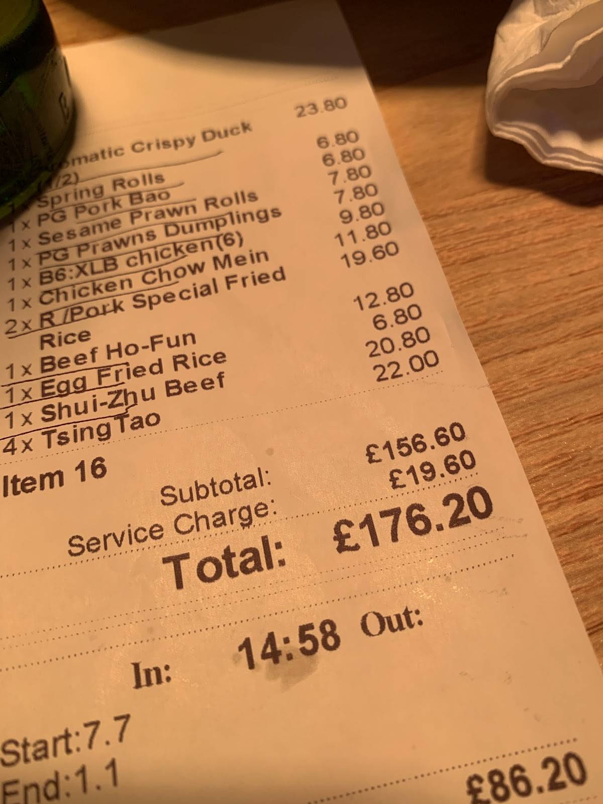 Menu at Feng Shui Inn restaurant, London