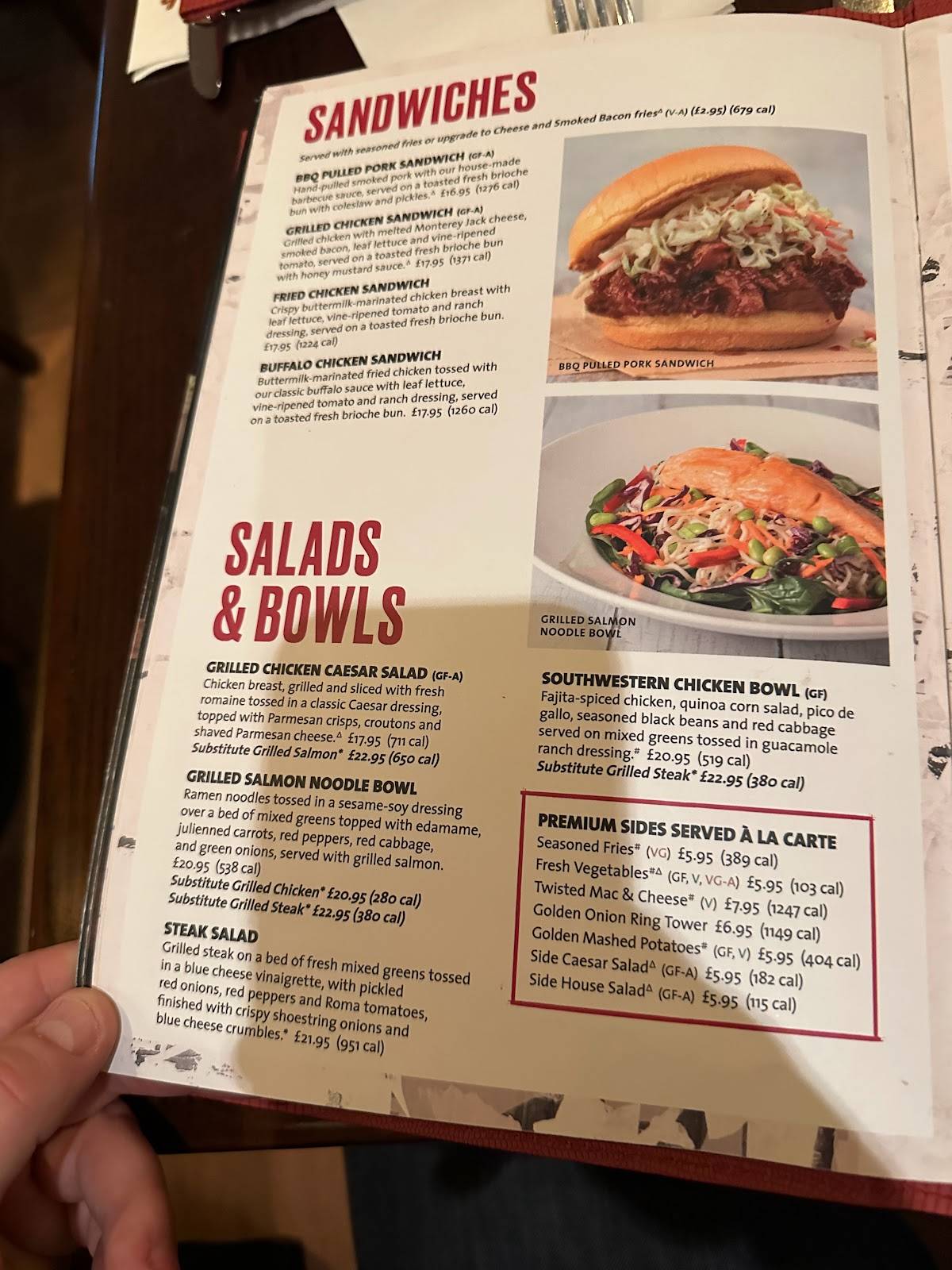 Menu at Hard Rock Cafe, London, Building
