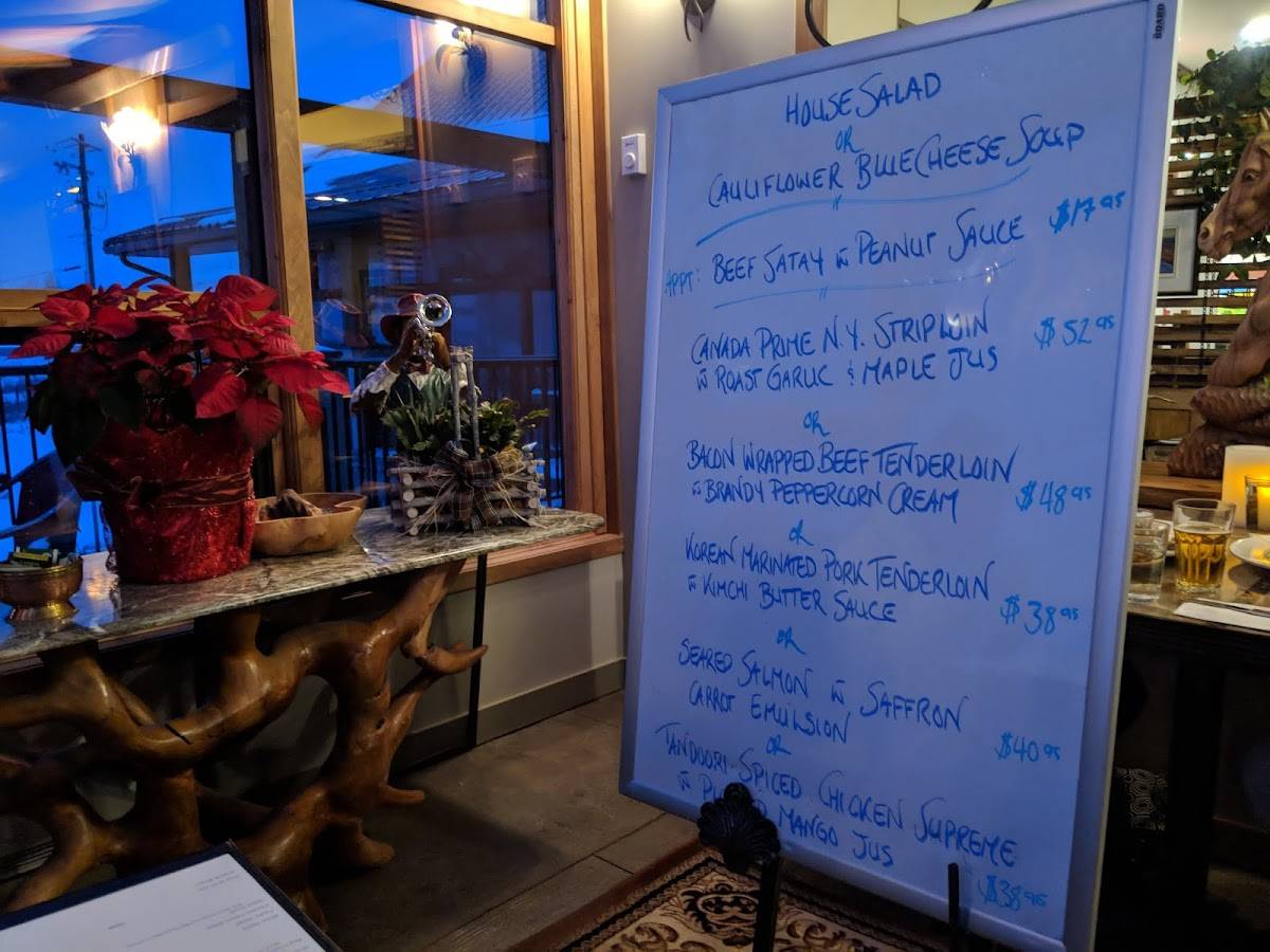 Menu at Longview Steakhouse, Longview, Highway 22 West
