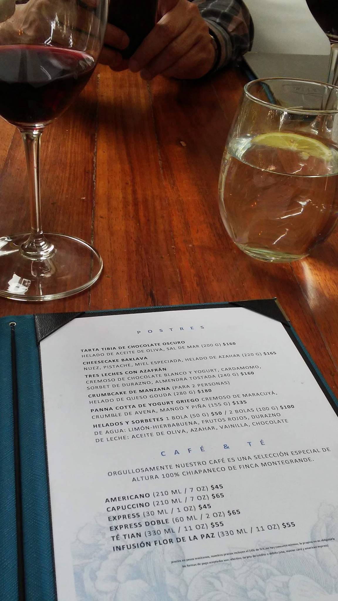 Carta del restaurante Loretta Chic Bistrot, Ciudad López Mateos