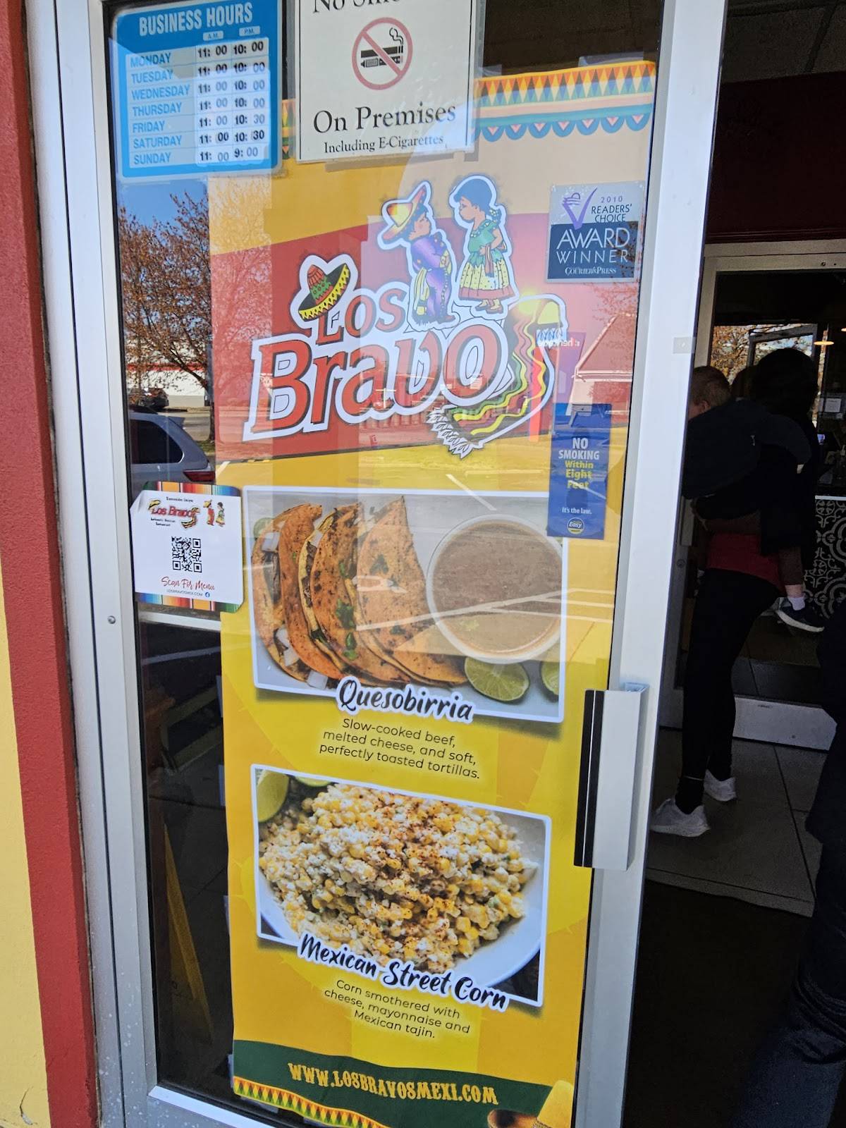 Menu at Los Bravos Mexican Restaurant, Evansville, N First Ave