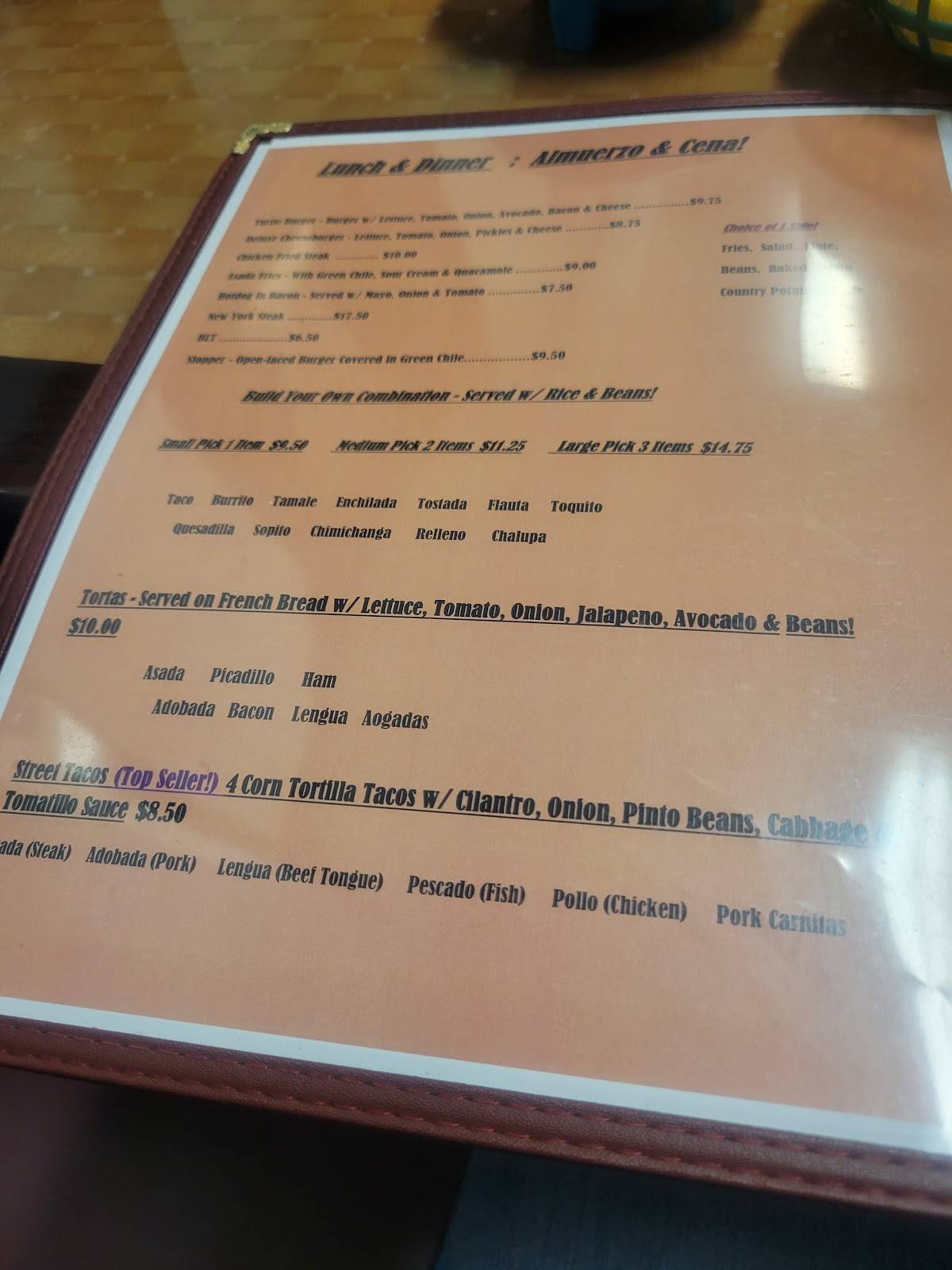 Menu at Los Compas Mexican Restaurant, Cañon City