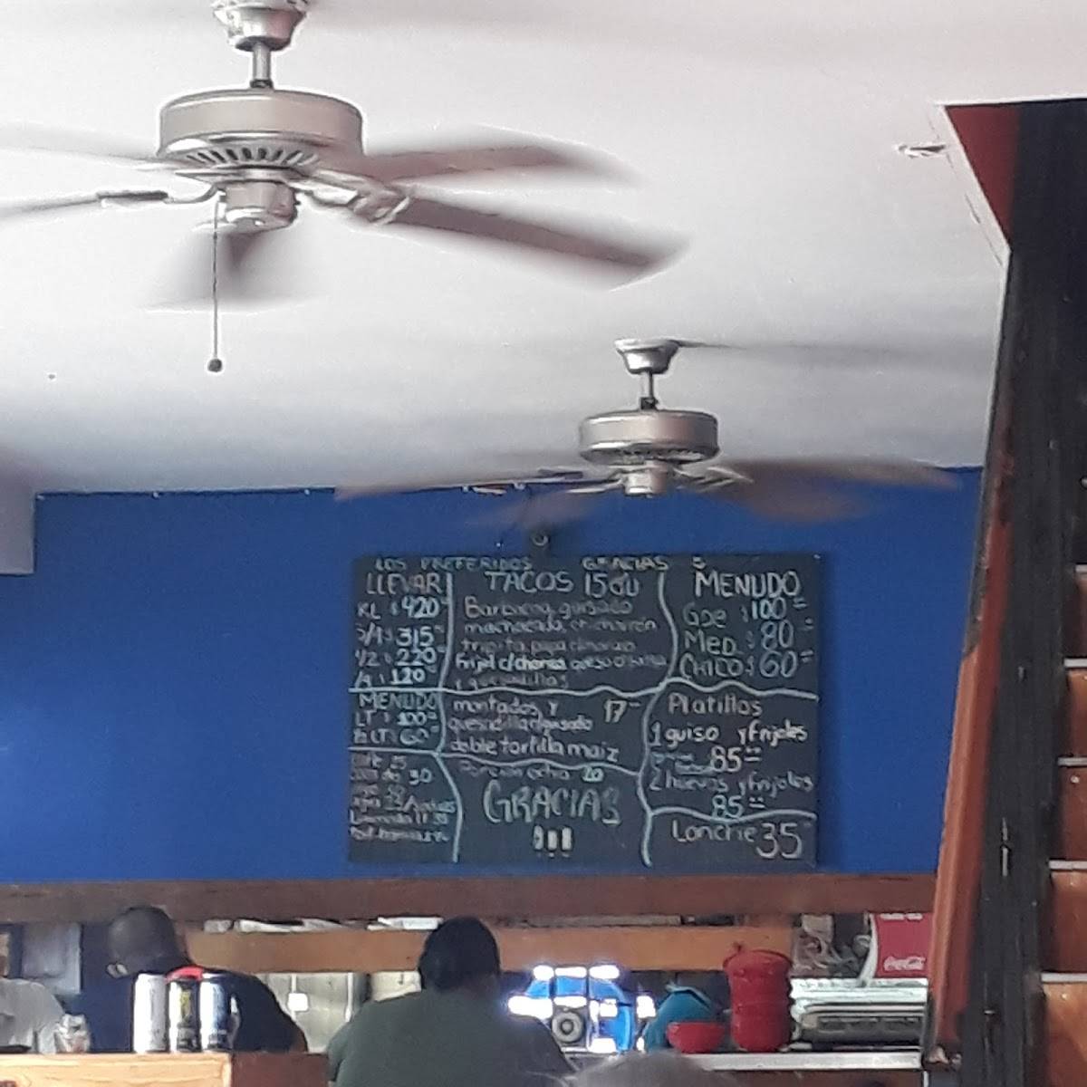 Carta del restaurante Los Preferidos Taqueria, Piedras Negras