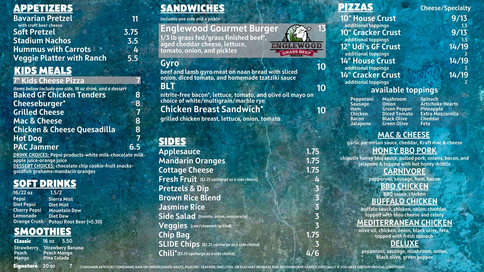 Menu at Lost Court Bar and Grill, Sun Prairie