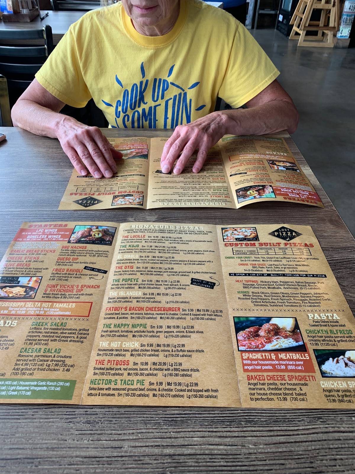 Menu at Lost Pizza Co. Miramar Beach pizzeria, Miramar Beach