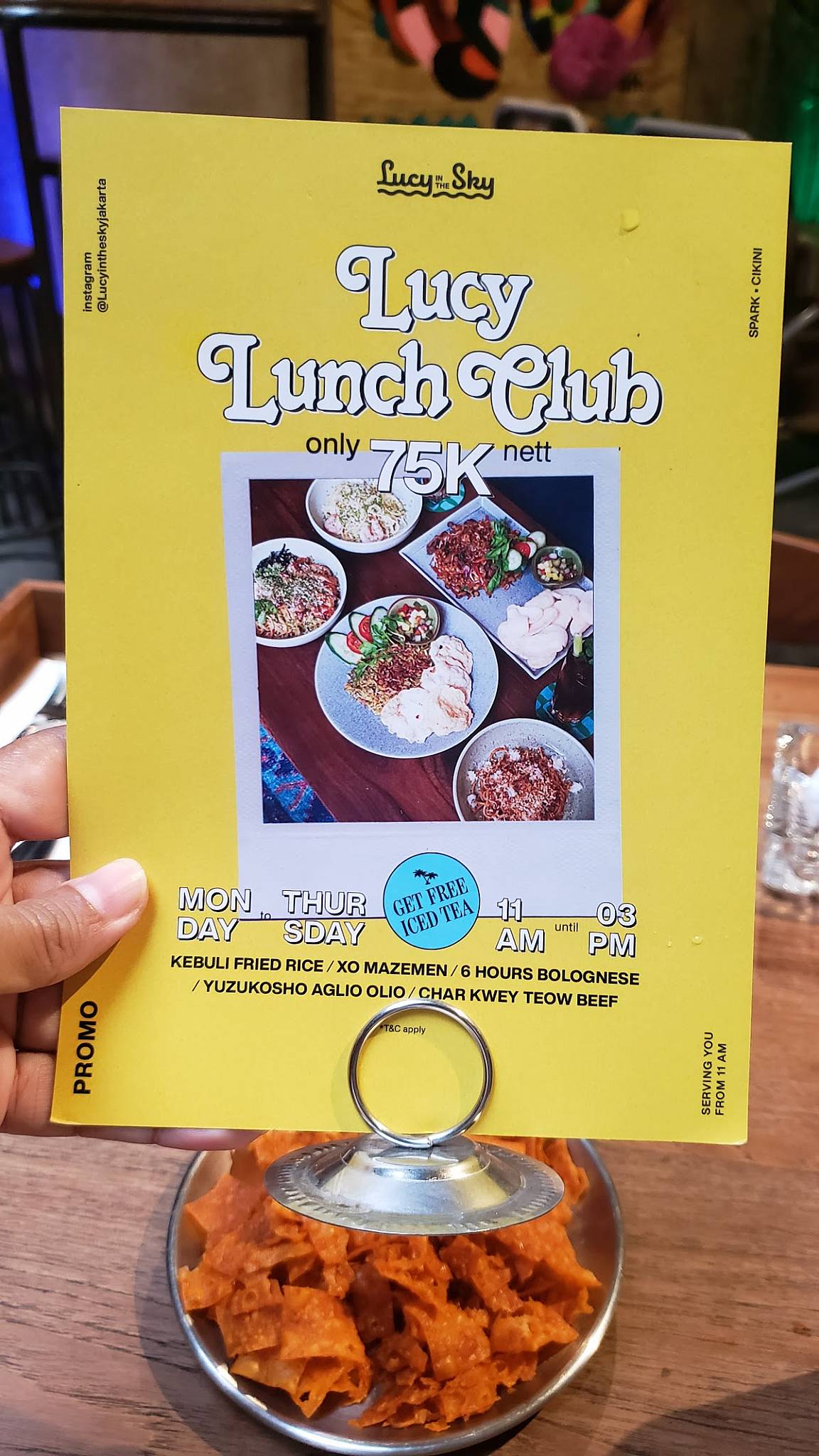 Carta del pub y bar Lucy in the Sky Cikini, Central Jakarta